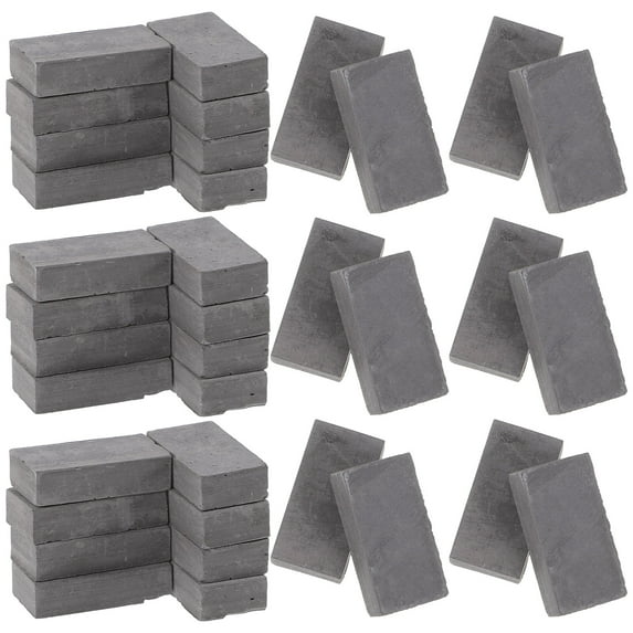 KALLORY 200pcs Small Block Bricks Miniature Bricks Grey Ceramic ...