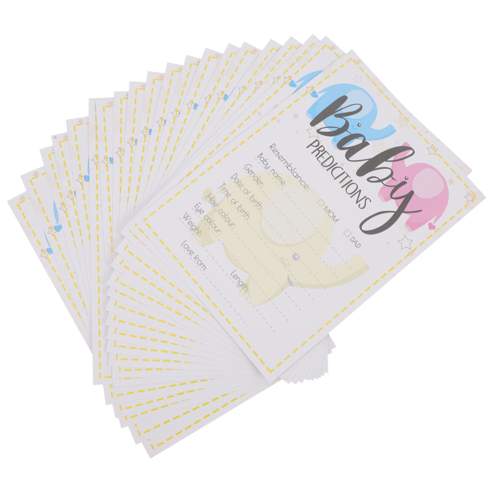 KALLORY 20Pack Baby Prediction Cards Paper Party Accessories for Baby ...