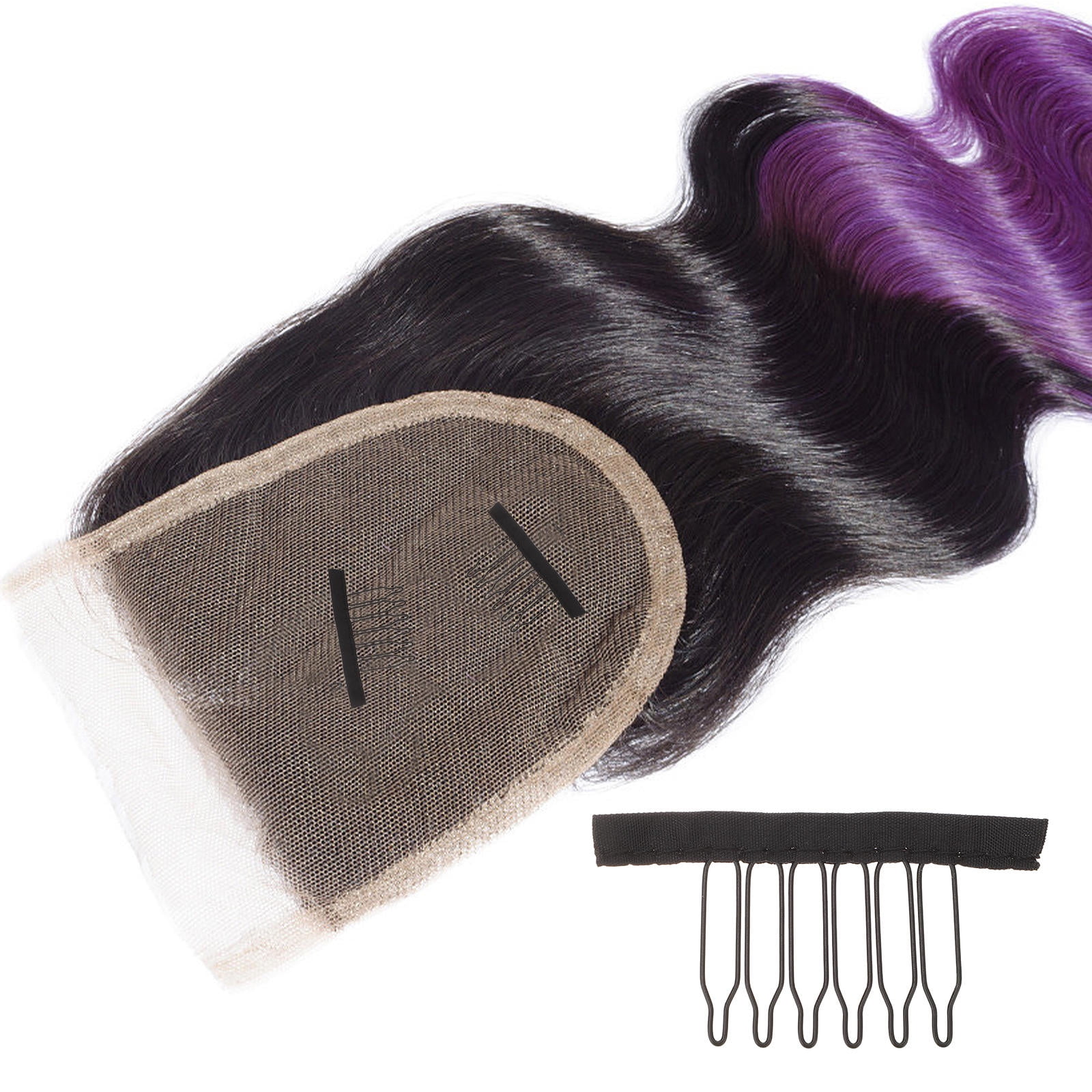 KALLORY 20Pcs Hair Extensions Clips Black Cloth Hair Styling for Women ...