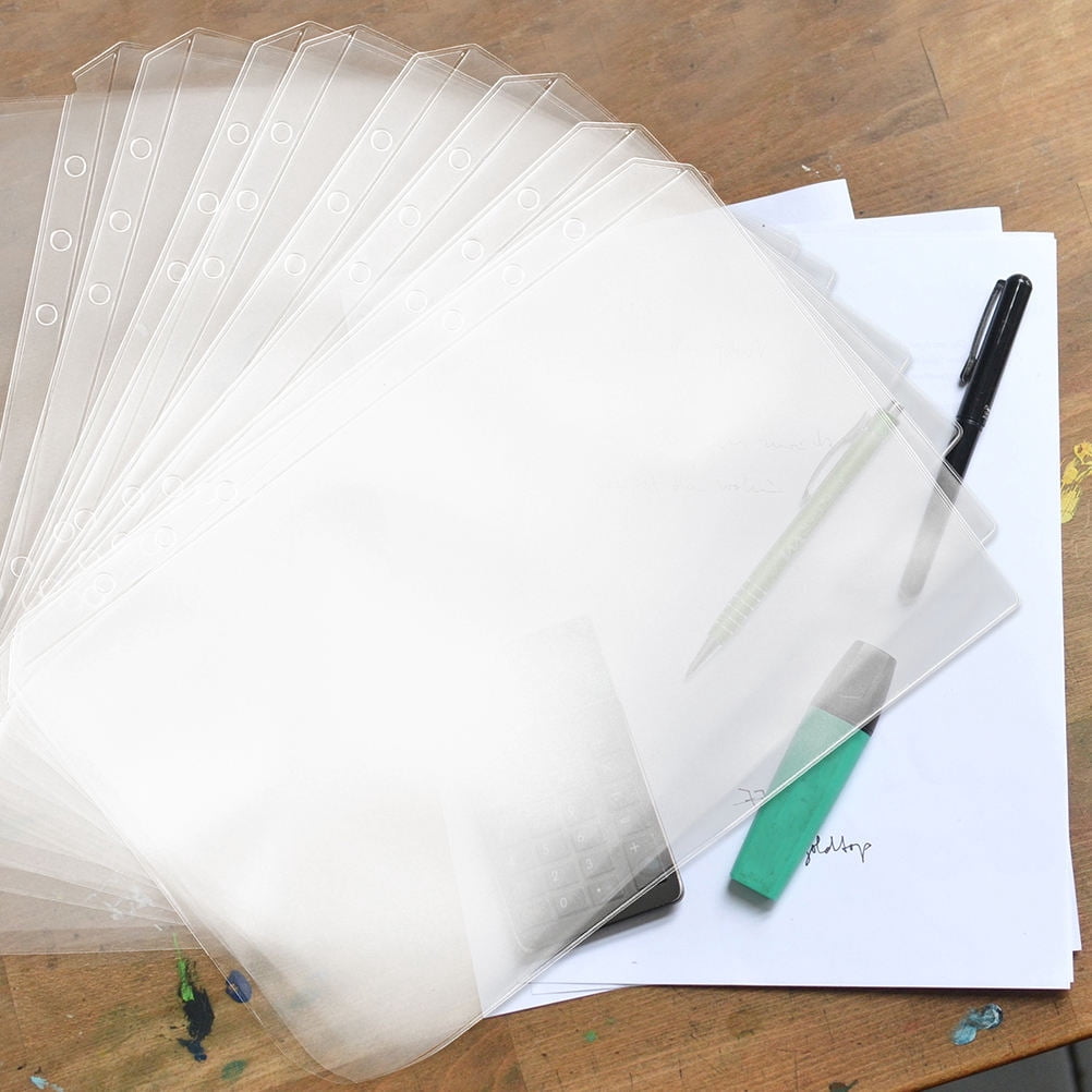 KALLORY Classic Design Binder Pockets Transparent Pvc 20-Pcs - Walmart.com