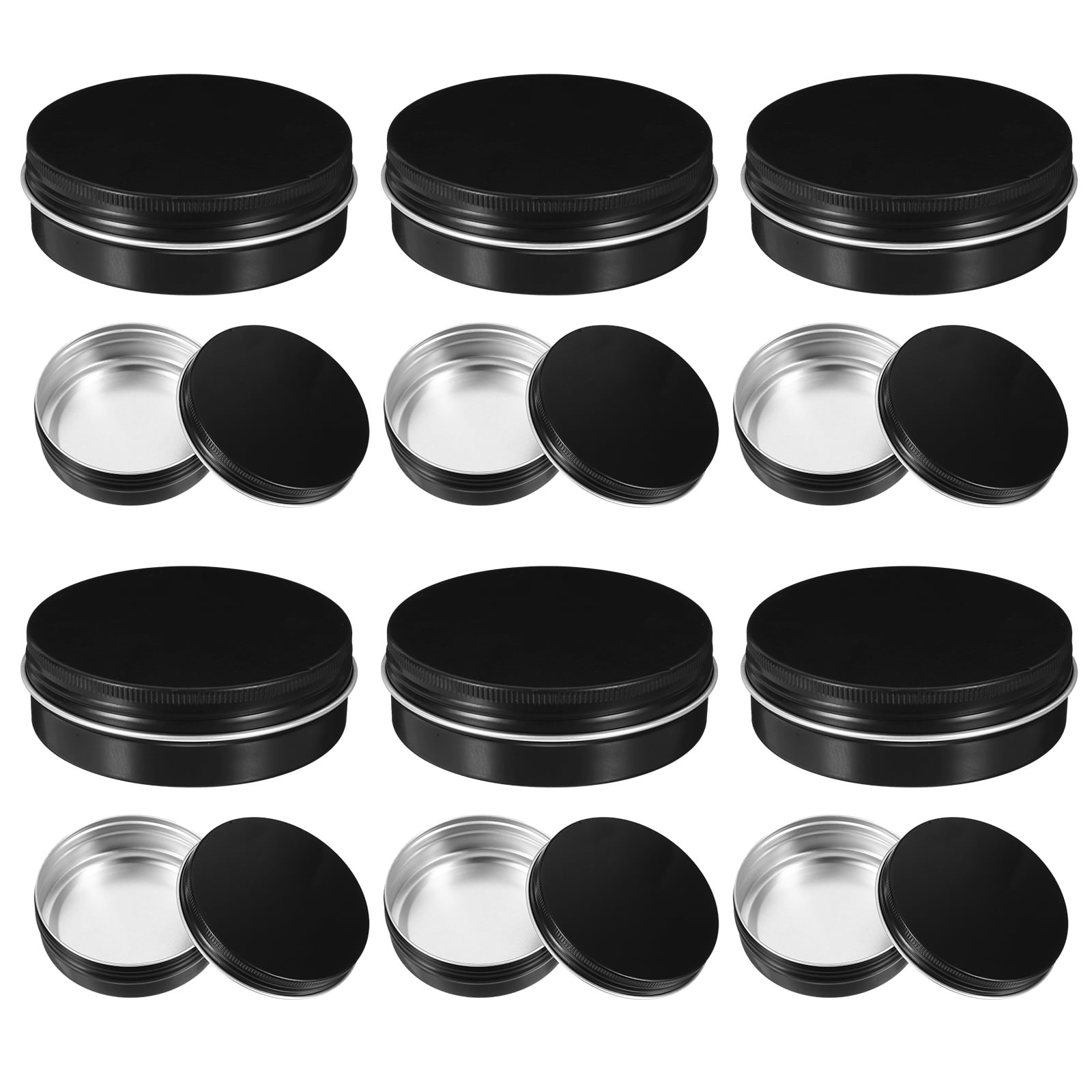 KALLORY 20Pcs Round Metal Containers for Cosmetics Cream Storage ...
