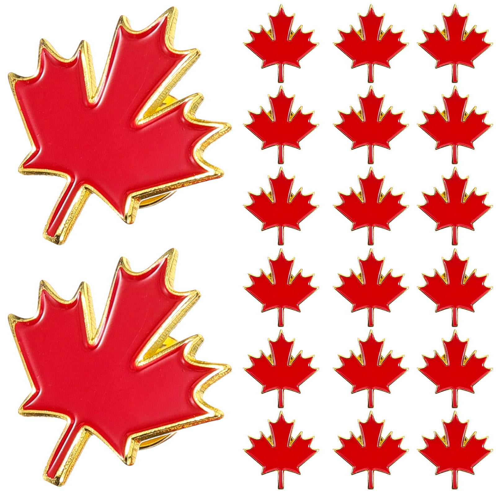 KALLORY 20Pcs Simple Design Canadian Maple Leaf Pins for Families and ...