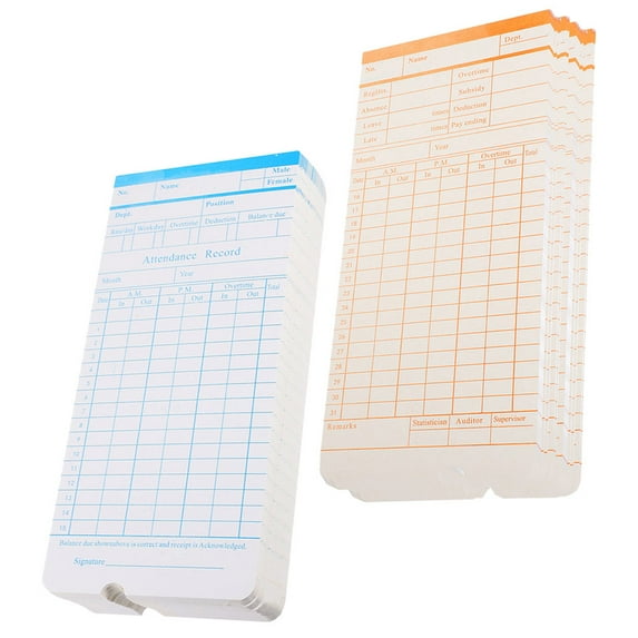 KALLORY 285Pcs Office Attendance Timecards for Employees Precise Punch ...