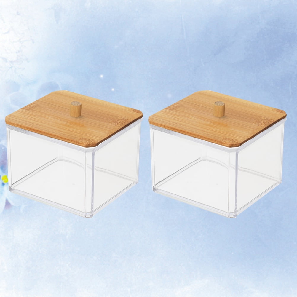 KALLORY 2Pack Cotton Pads Organizer for Makeup Storage Containers Shape ...