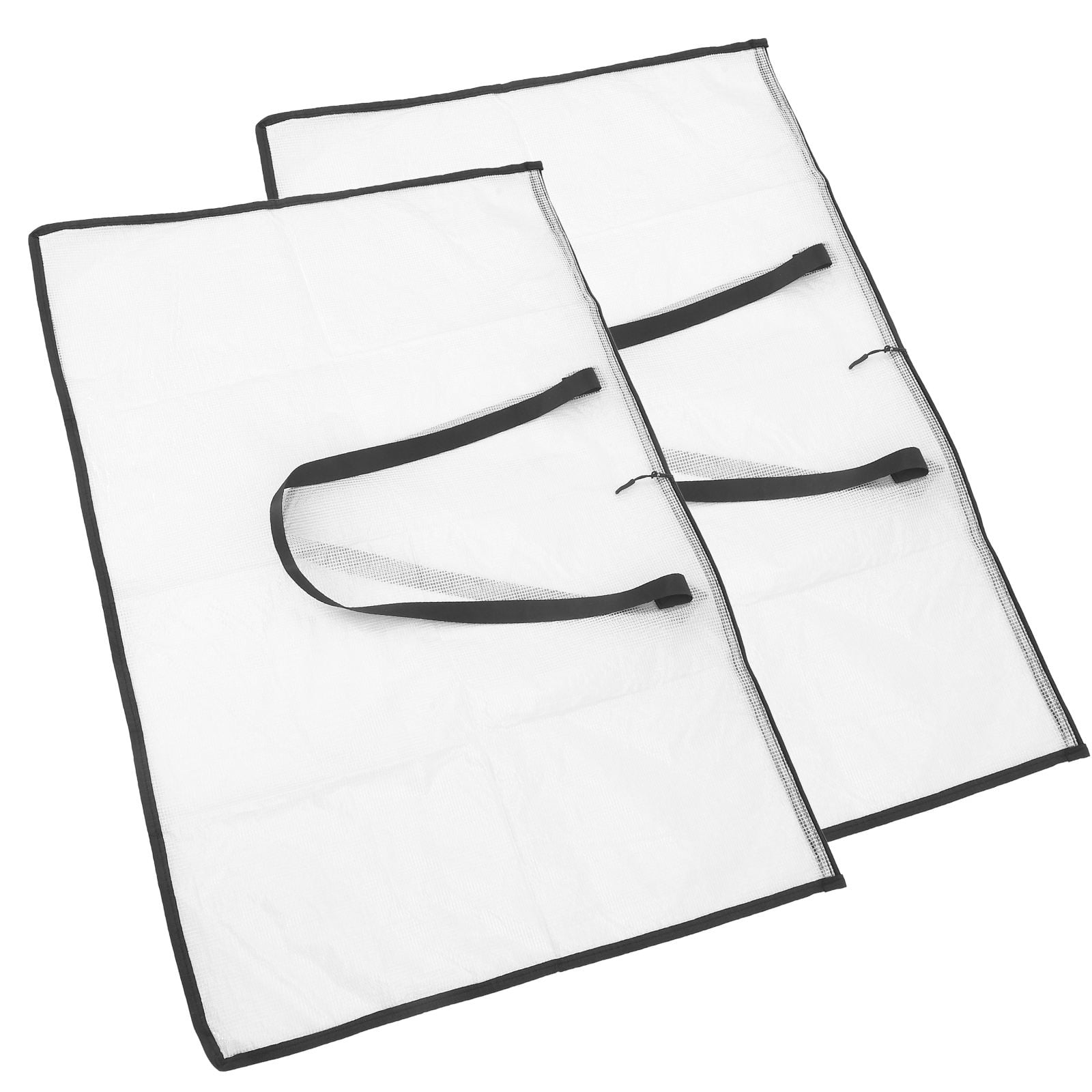 KALLORY 2Pcs Transparent Art Portfolio Case Large Document Storage Bag ...