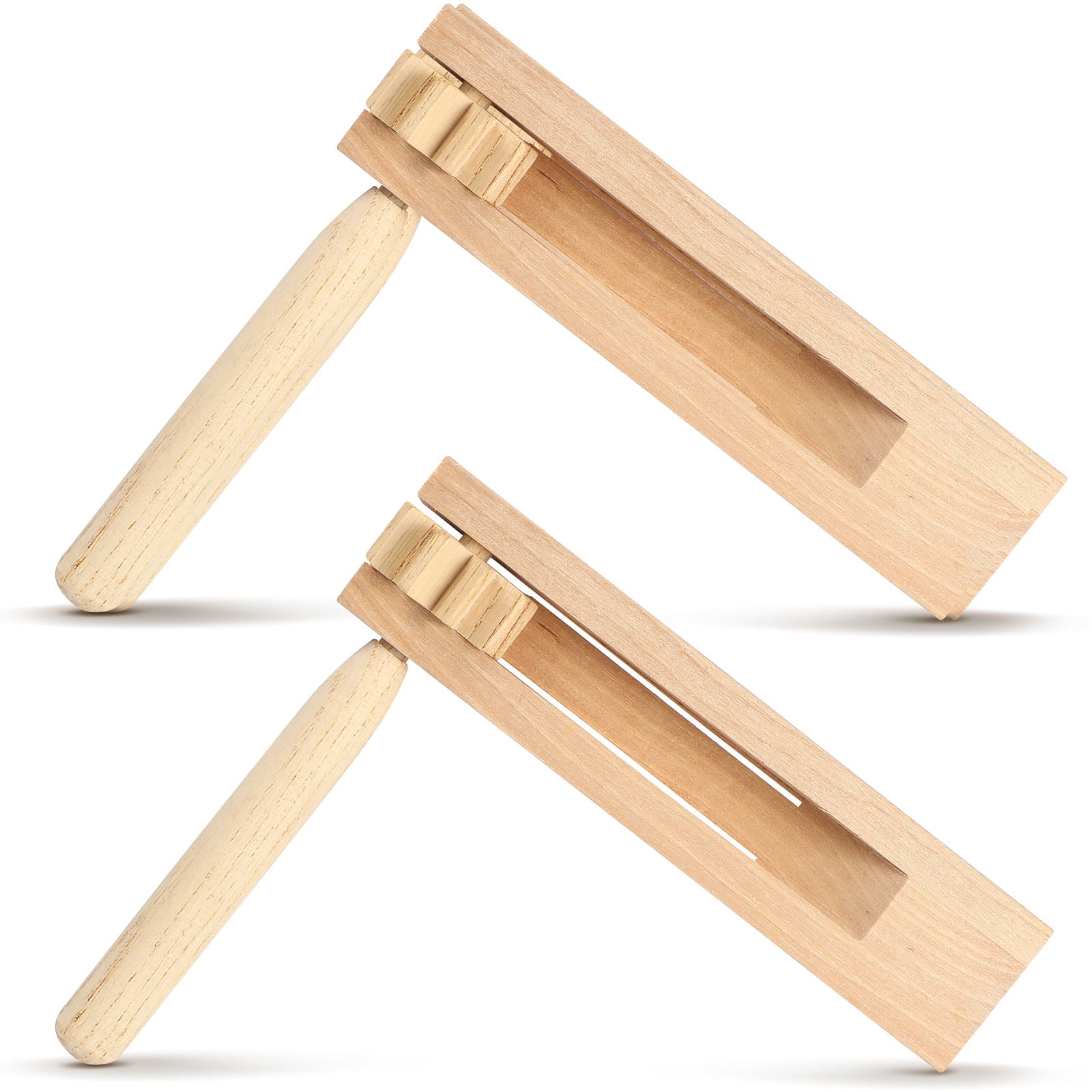 KALLORY 2Pack Wooden Ratchet Noise Maker Beige Compact Design for Kids ...