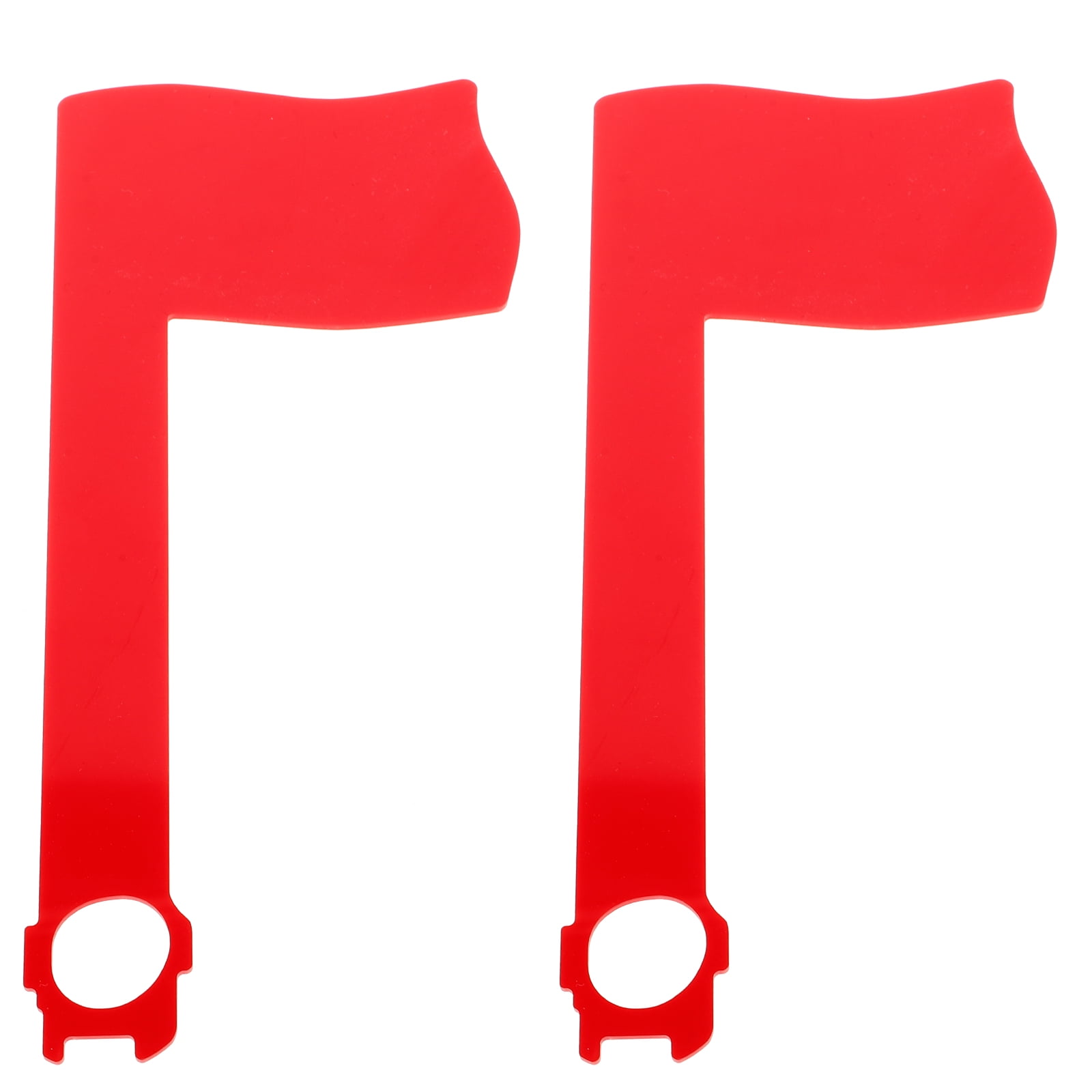 KALLORY 2Pcs Decorative Mailbox Flag Red Acrylic Rotatable For General ...