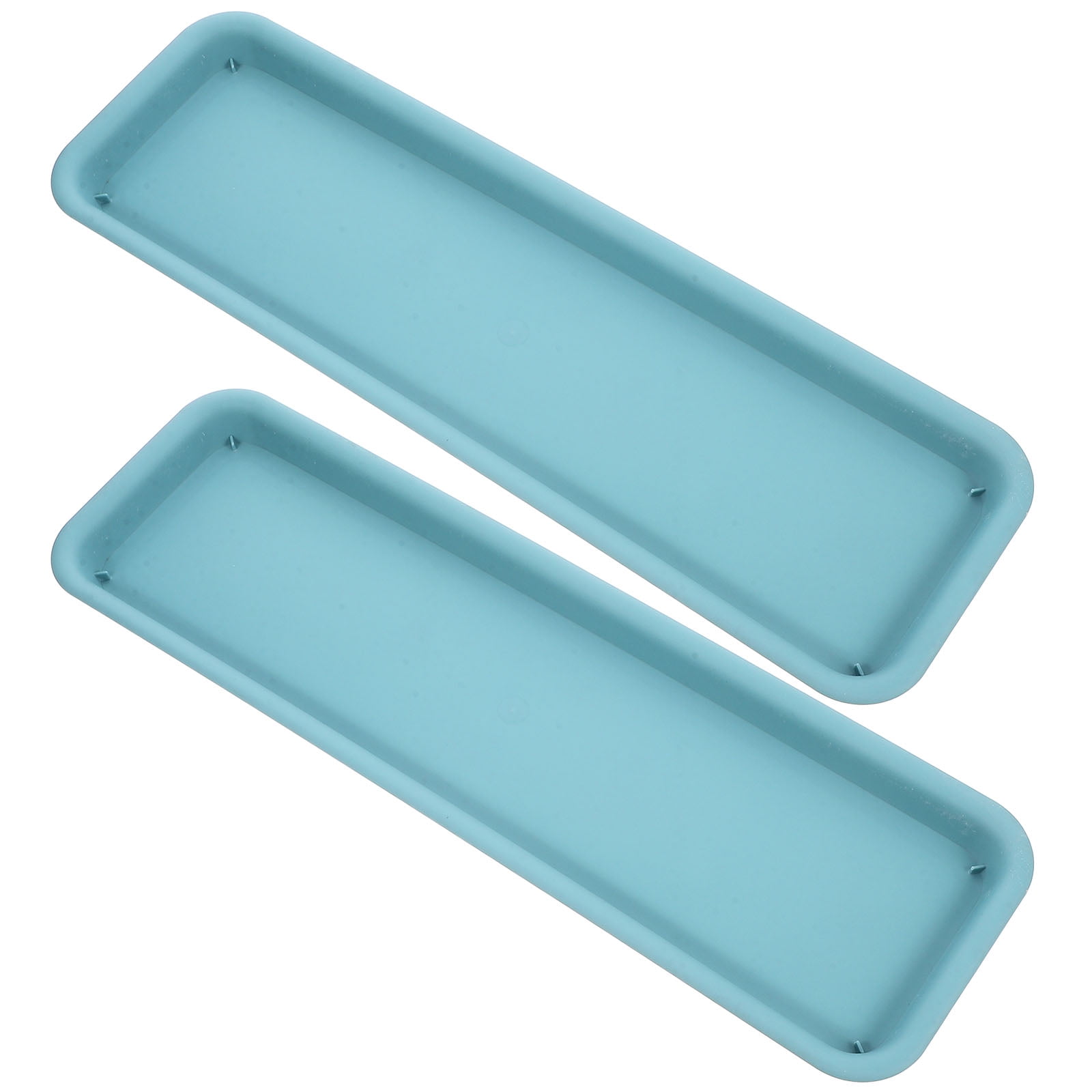 KALLORY 2Pcs Rectangular Plant Tray for Home Gardening PP Plastic 18 ...