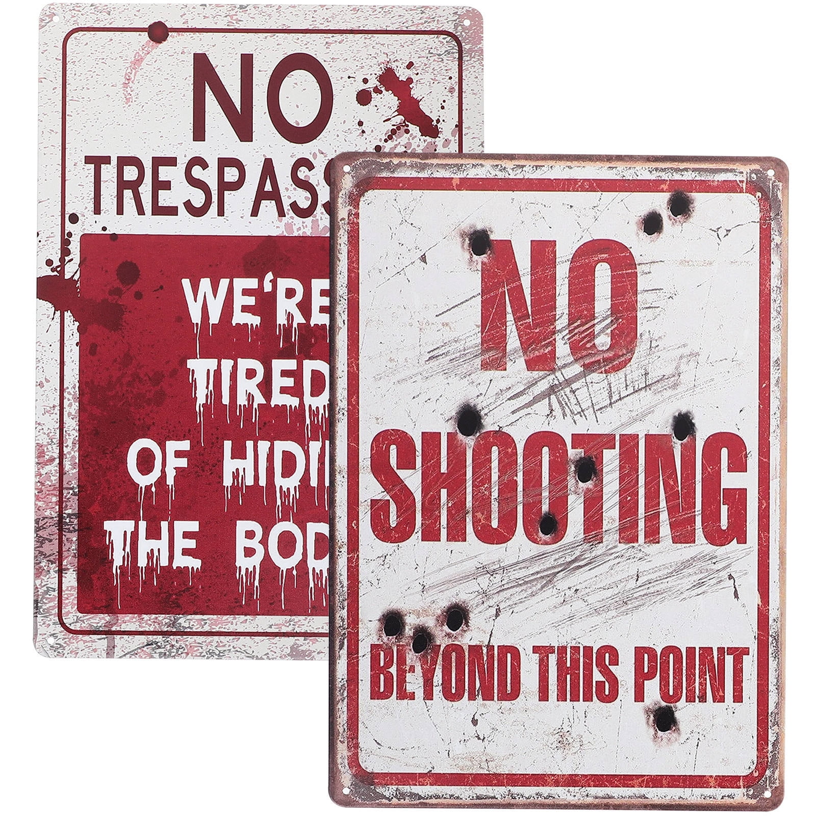 KALLORY 2Pcs Weather-Resistant Warning Sign for Private Areas Garden ...