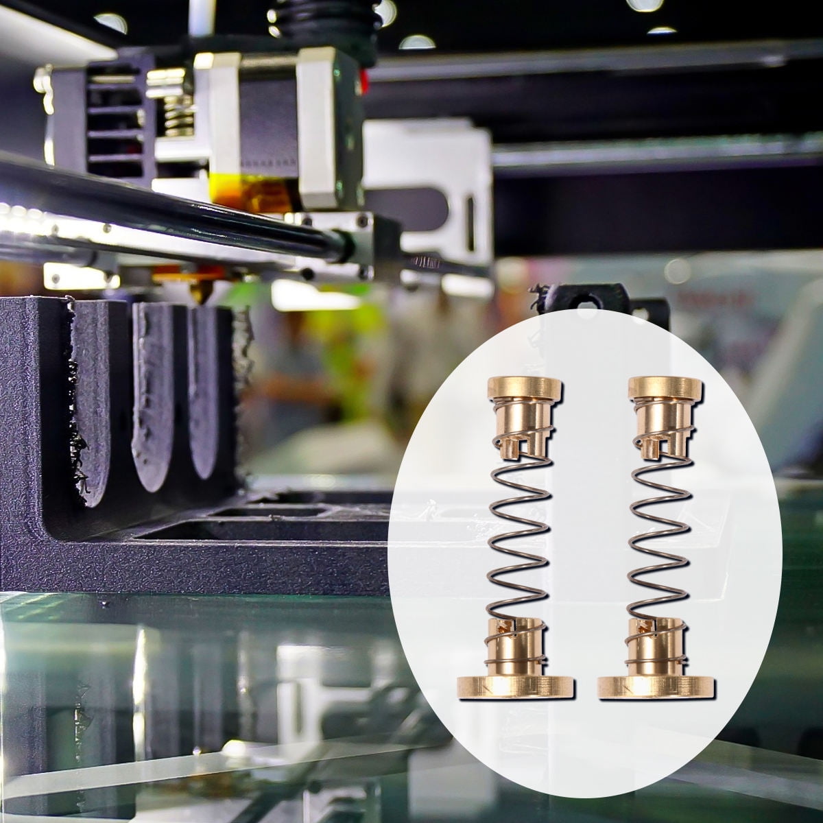 KALLORY 2Set Anti Backlash Spring Loaded Nut with Elimination Gap for ...