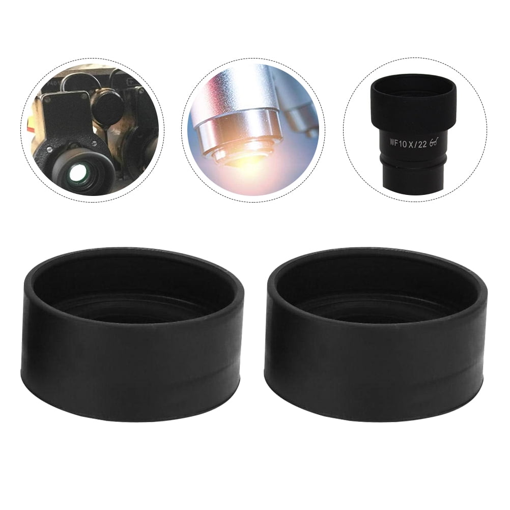 KALLORY 2Set Black Rubber Microscope Eyecups Eye Protection for ...