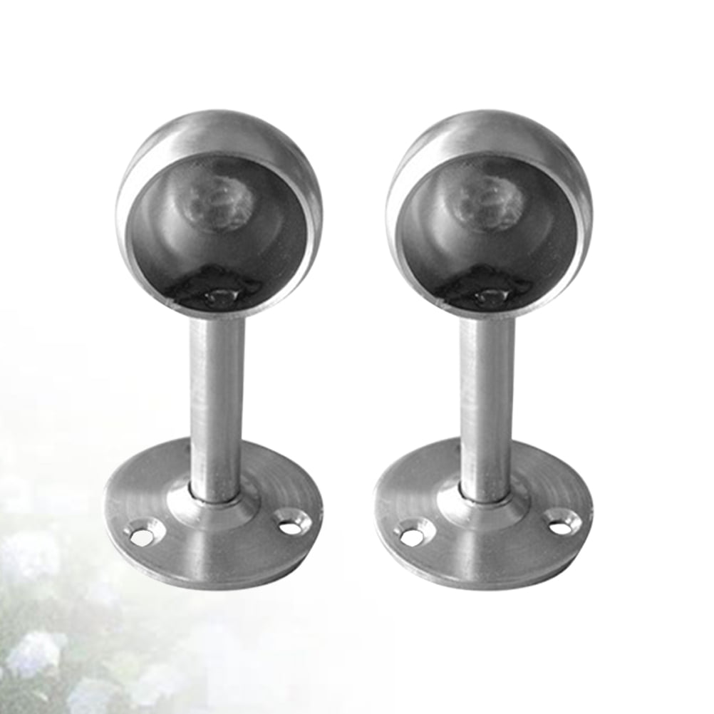KALLORY 2Set Closet Pole Socket Stainless Steel Heavy Duty Rod Brackets ...