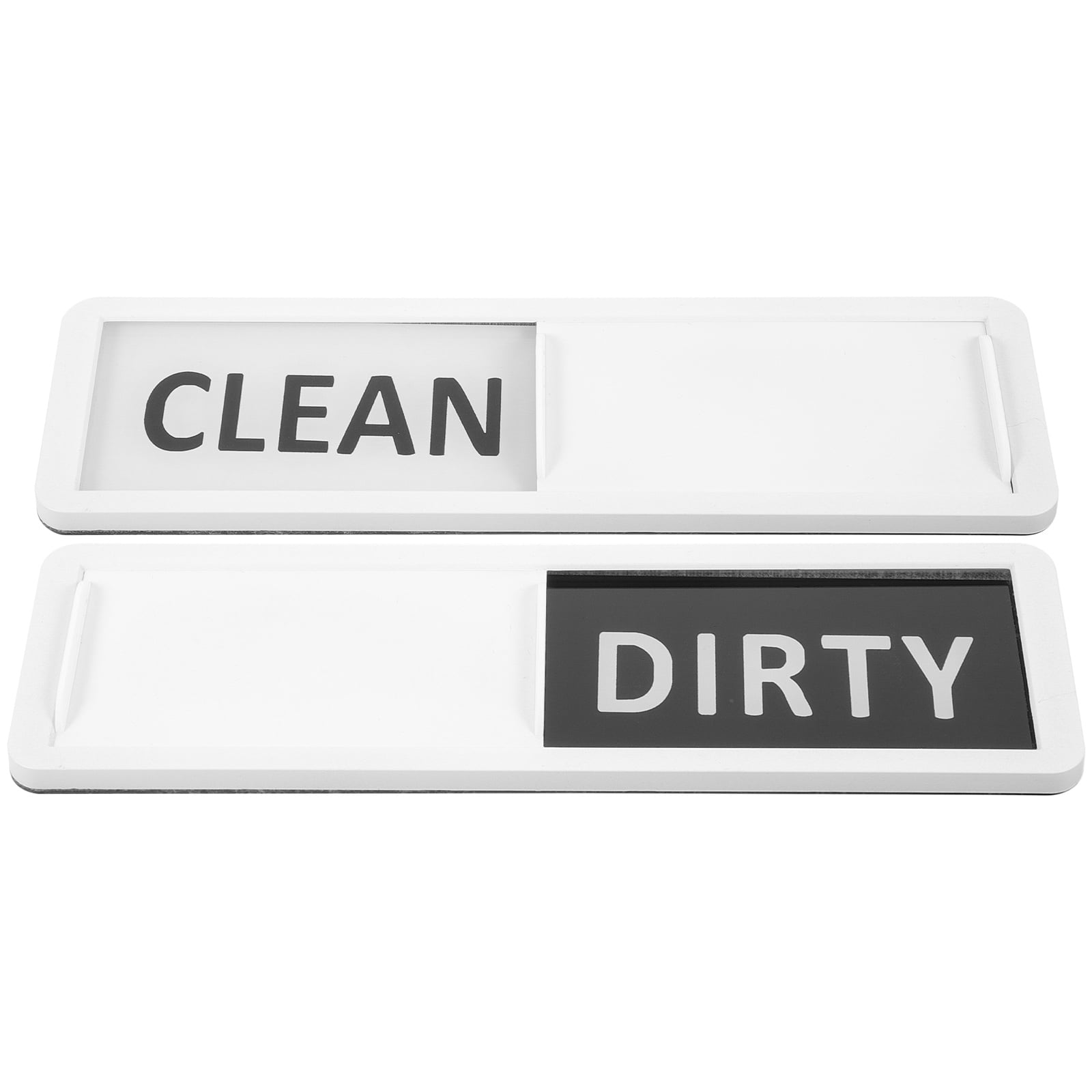 KALLORY 2Set Dishwasher Sliding Sign Clean Dirty Magnet ABS for Daily ...