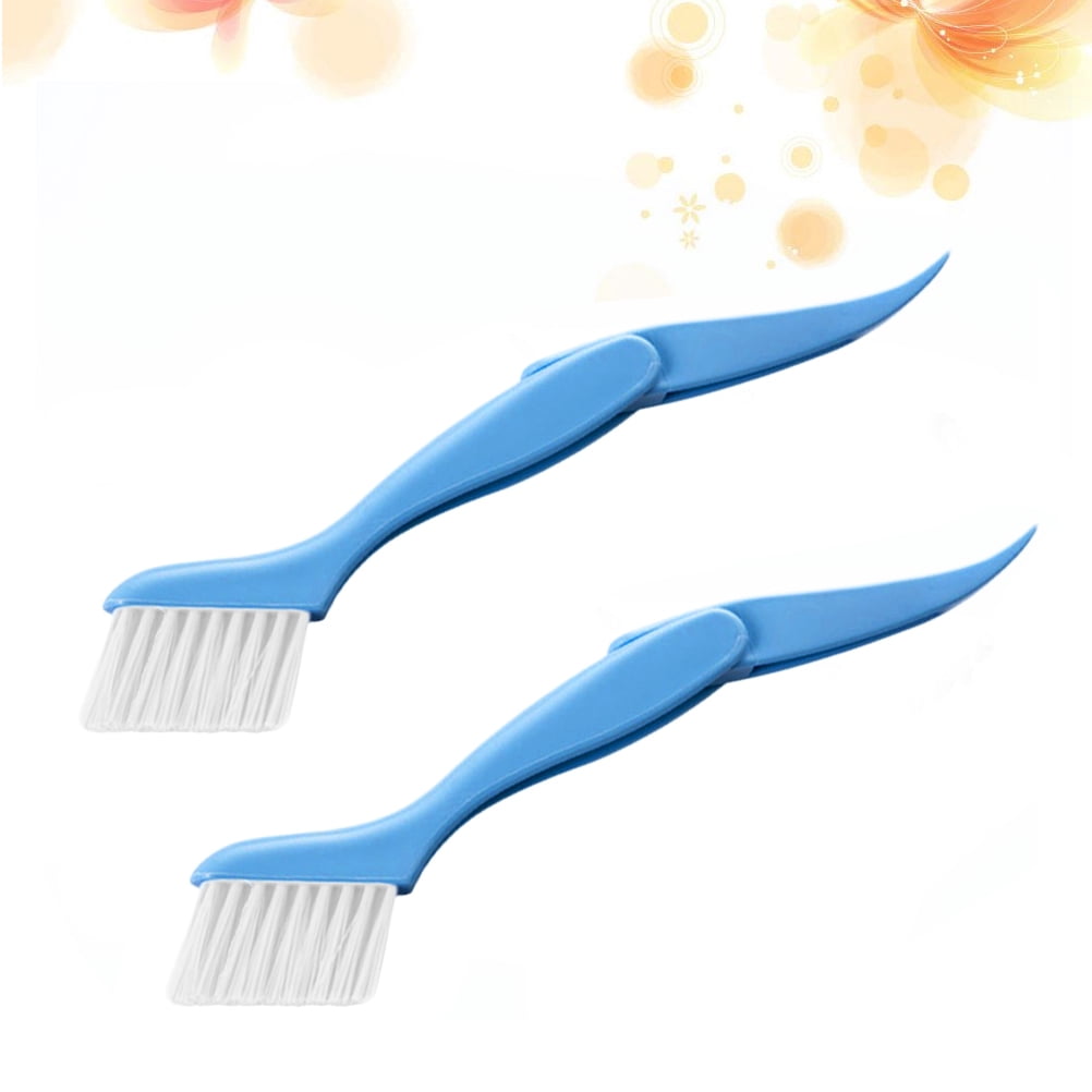 KALLORY 2Set Sky-Blue Plastic Folding Groove Cleaning Brush for Window ...