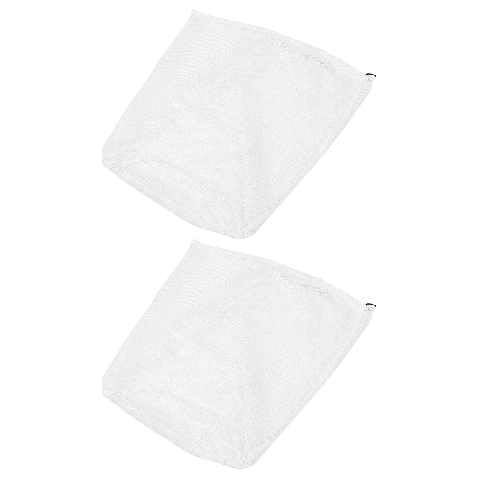 KALLORY 2Set White Polyester Laundry Pouches for Clothes Protection and ...