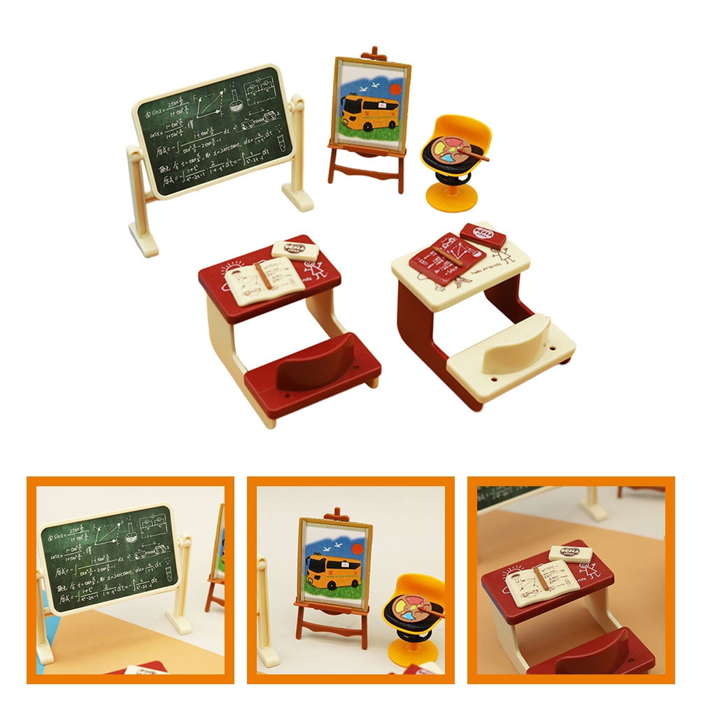 KALLORY 2Sets Miniature Decors Chalkboard Model Mini House Supplies ...