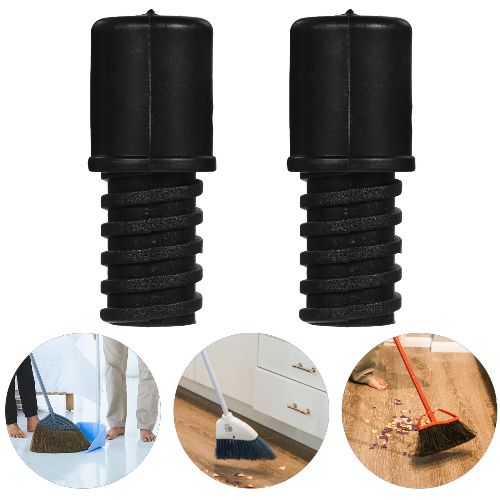 KALLORY 2pcs Mop Handles End Caps Replacement Dustpan Rod Plastic ...