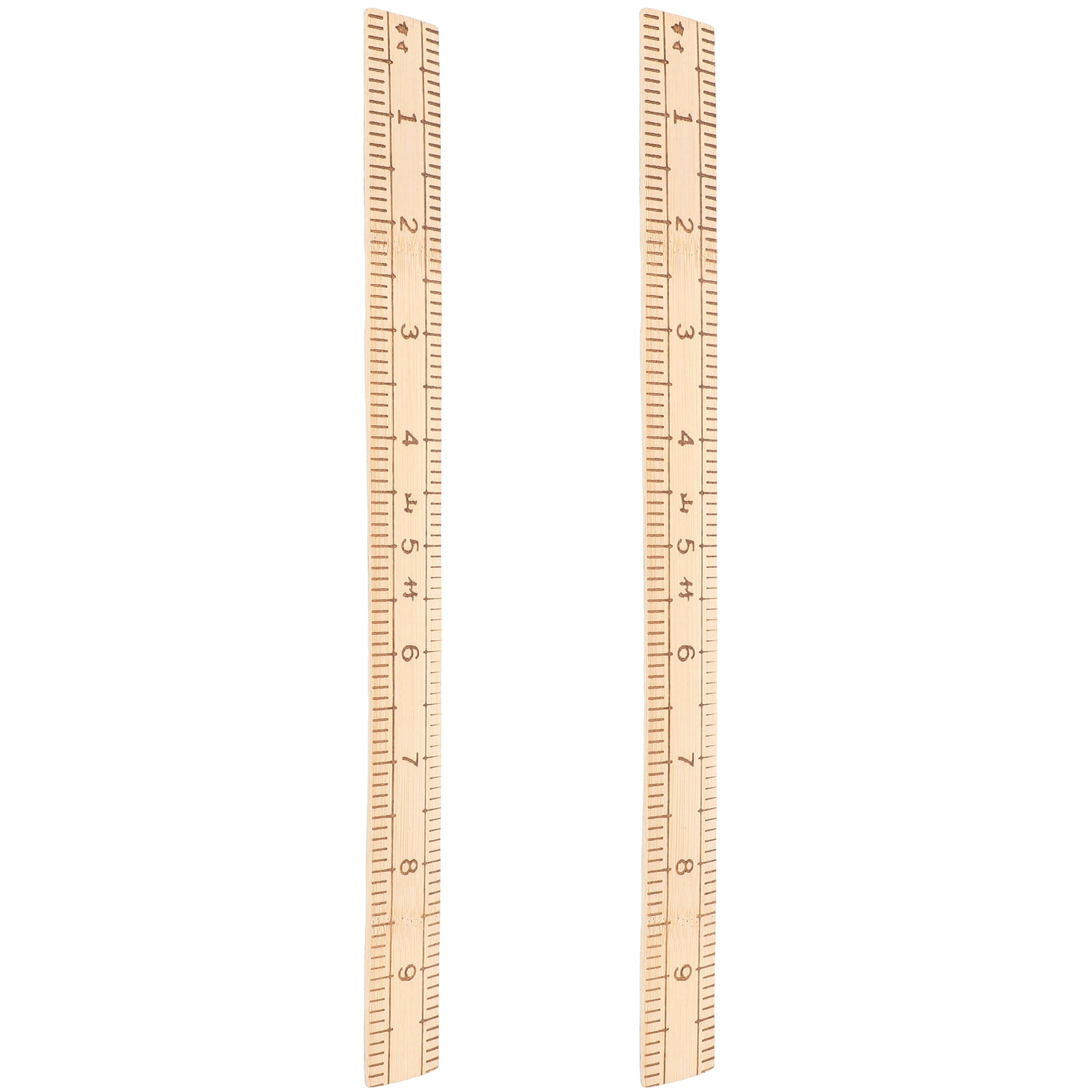 KALLORY 2pcs Sewing Craft Ruler Sewing Ruler Tool Wood Sewing Cutting ...