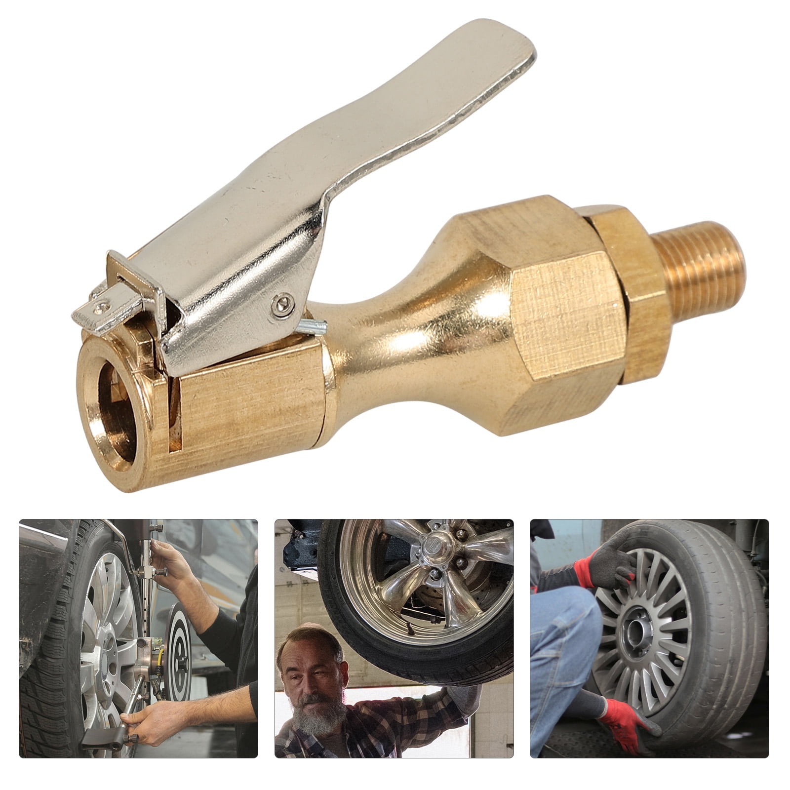 KALLORY 2pcs Tire Chuck Air Chuck Quick Connect Inflate Locking Air ...