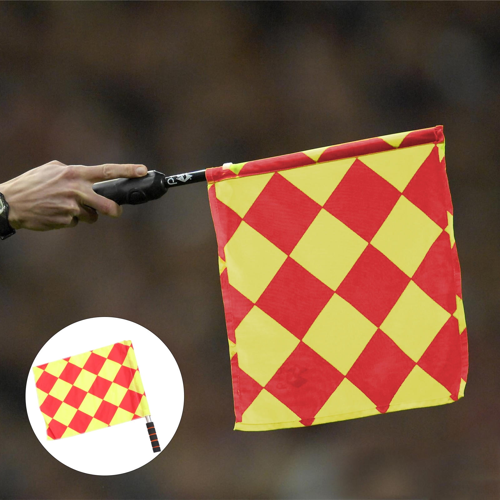 KALLORY 3 ABS Foam Reusable Mini Flags for Kids Fans Soccer Referee ...