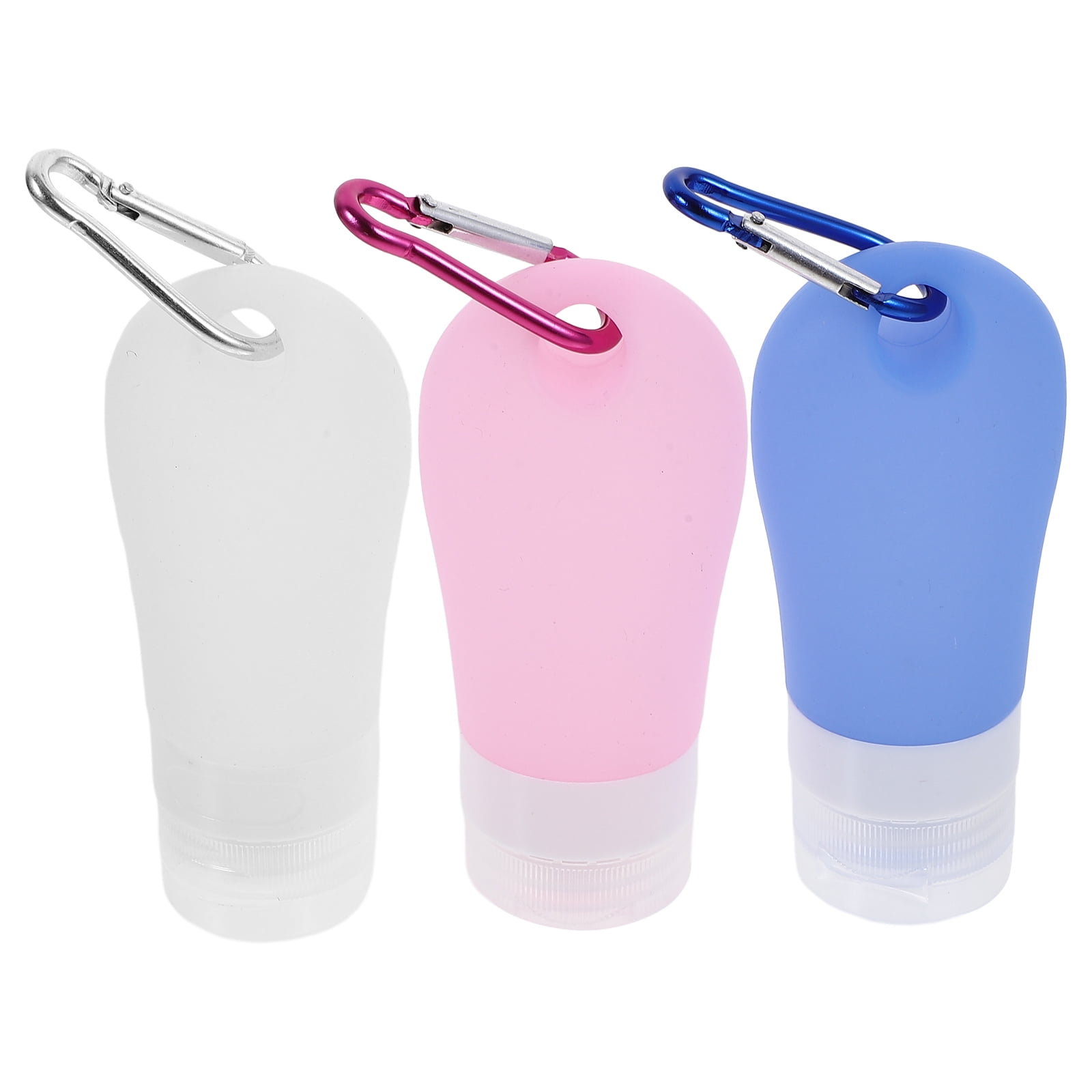 KALLORY 3 Bottles 1 Bag 3 Keychains Set Small Travel Containers ...