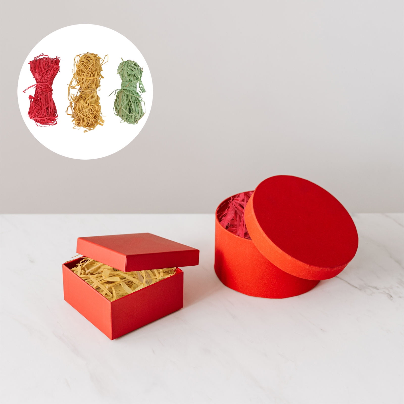 KALLORY Paper Ribbon Raffia Ribbon Assorted Color 3 Bundles for ...