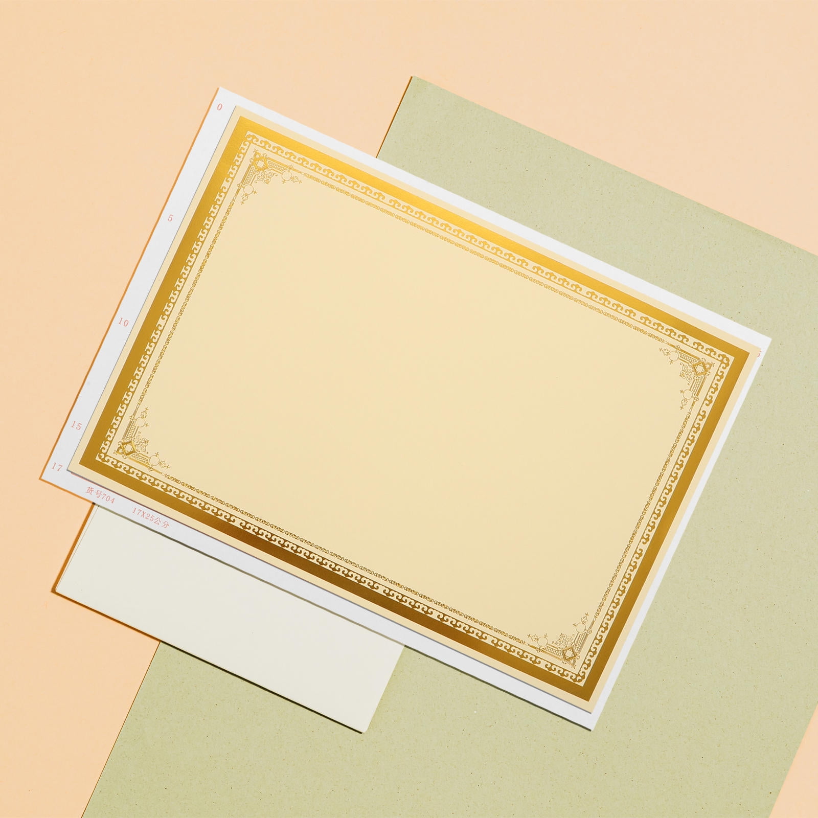 KALLORY 30Pcs Golden Award Certificate Paper for Employee and Student ...