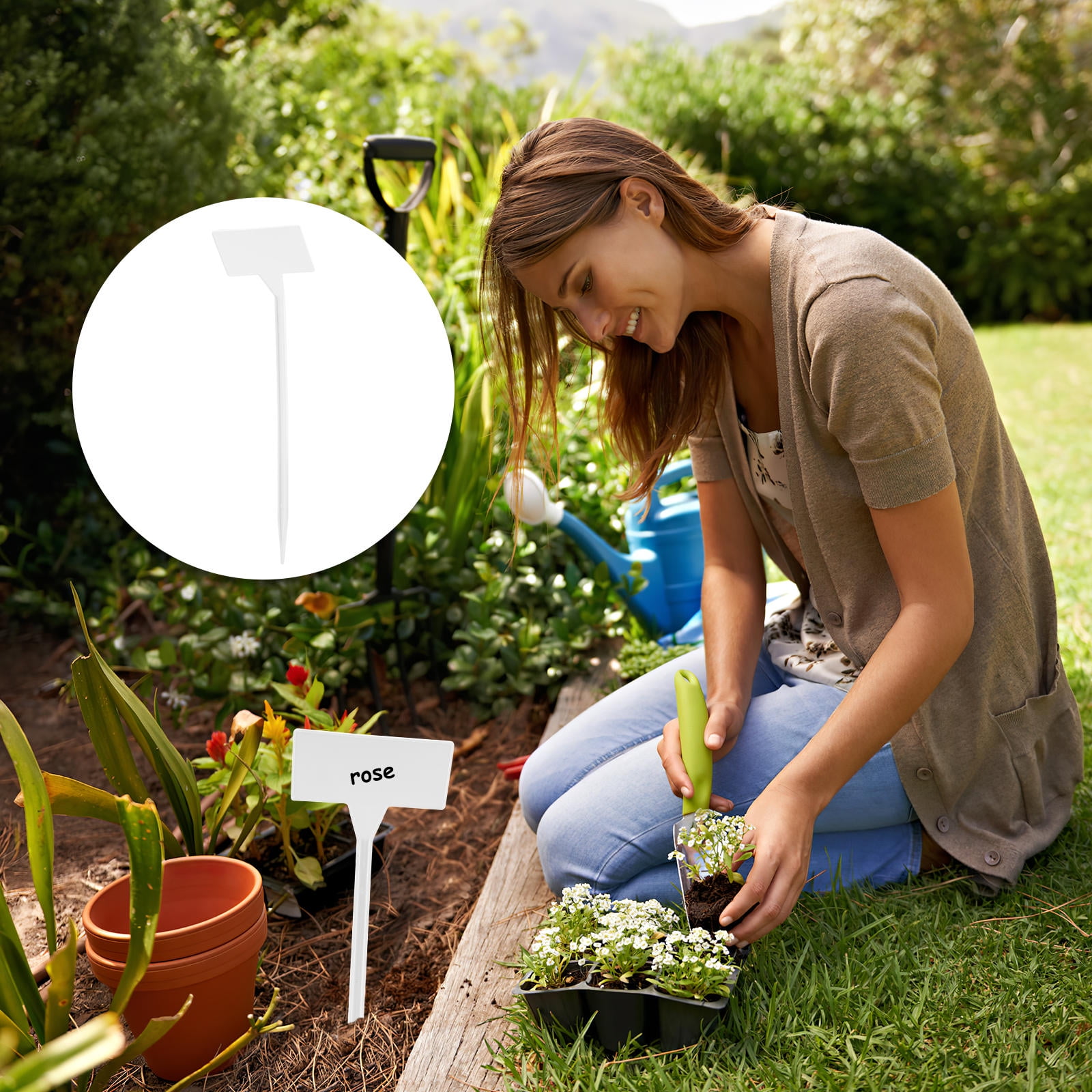 KALLORY 30pcs Waterproof Markers For Labeling Plastic Garden Label ...