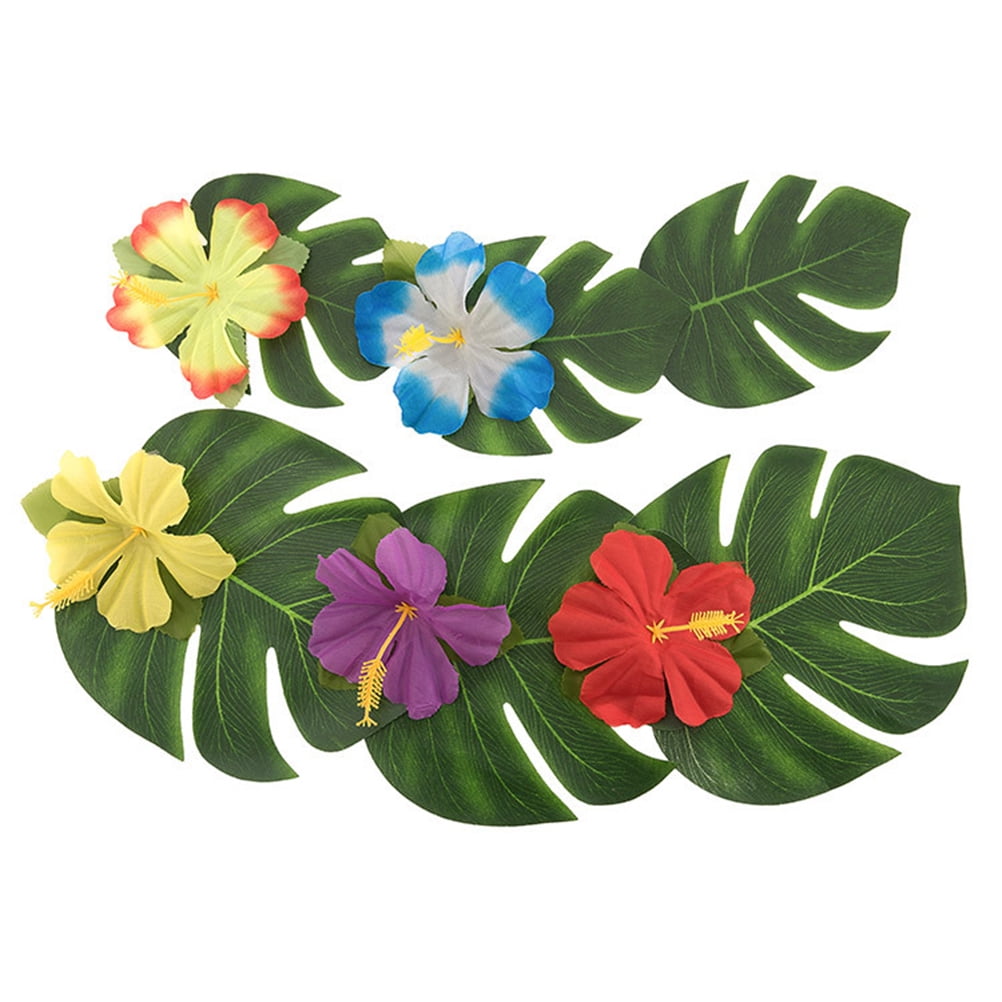 KALLORY 38Pcs Hibiscus Petals Hawaiian Birthday Decorations Assorted ...
