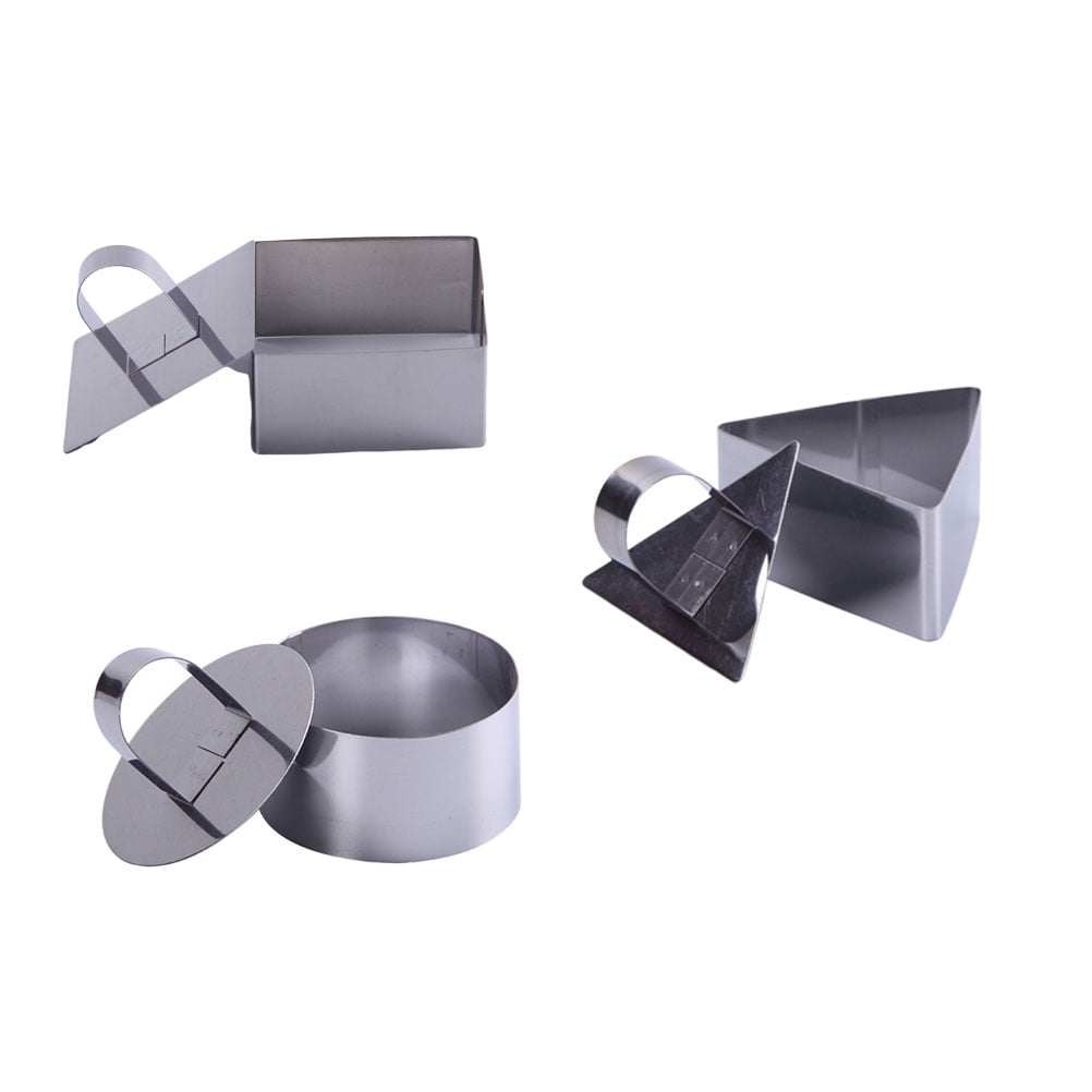 KALLORY 3Pcs Pastry Mold Metal Mousse Molds For Bread Cutting And ...
