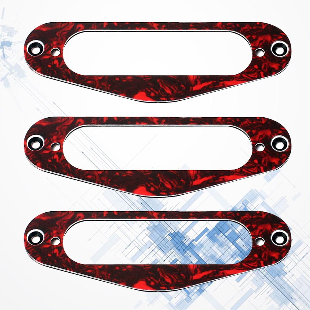 KALLORY 3Set Tl Style Red Pickup Rings for Electric Guitar Parts and ...