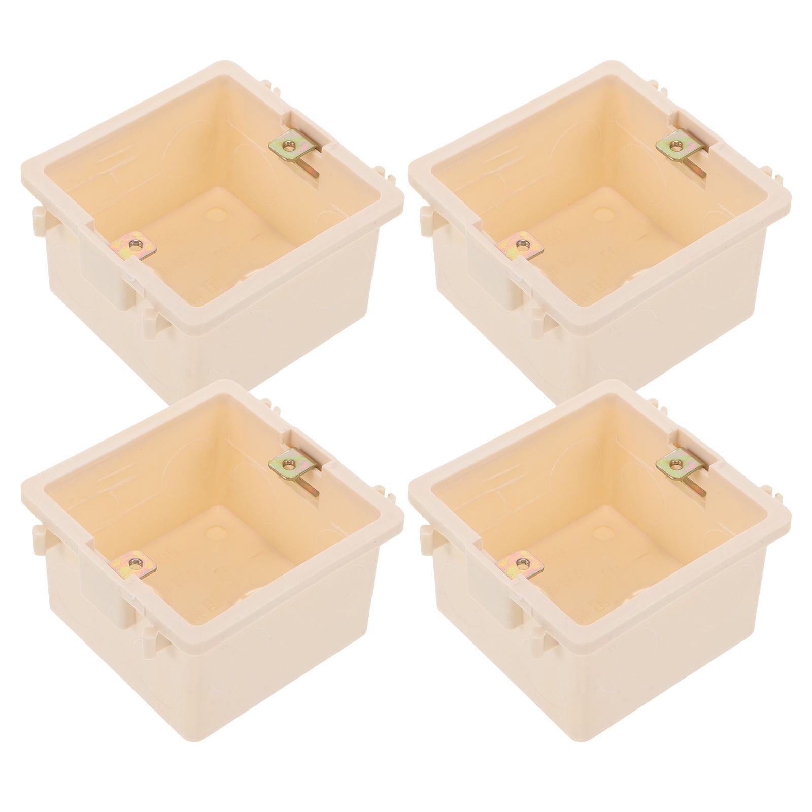 KALLORY White Flame Retardant Socket Boxes for Cable Management 4pcs 86 ...