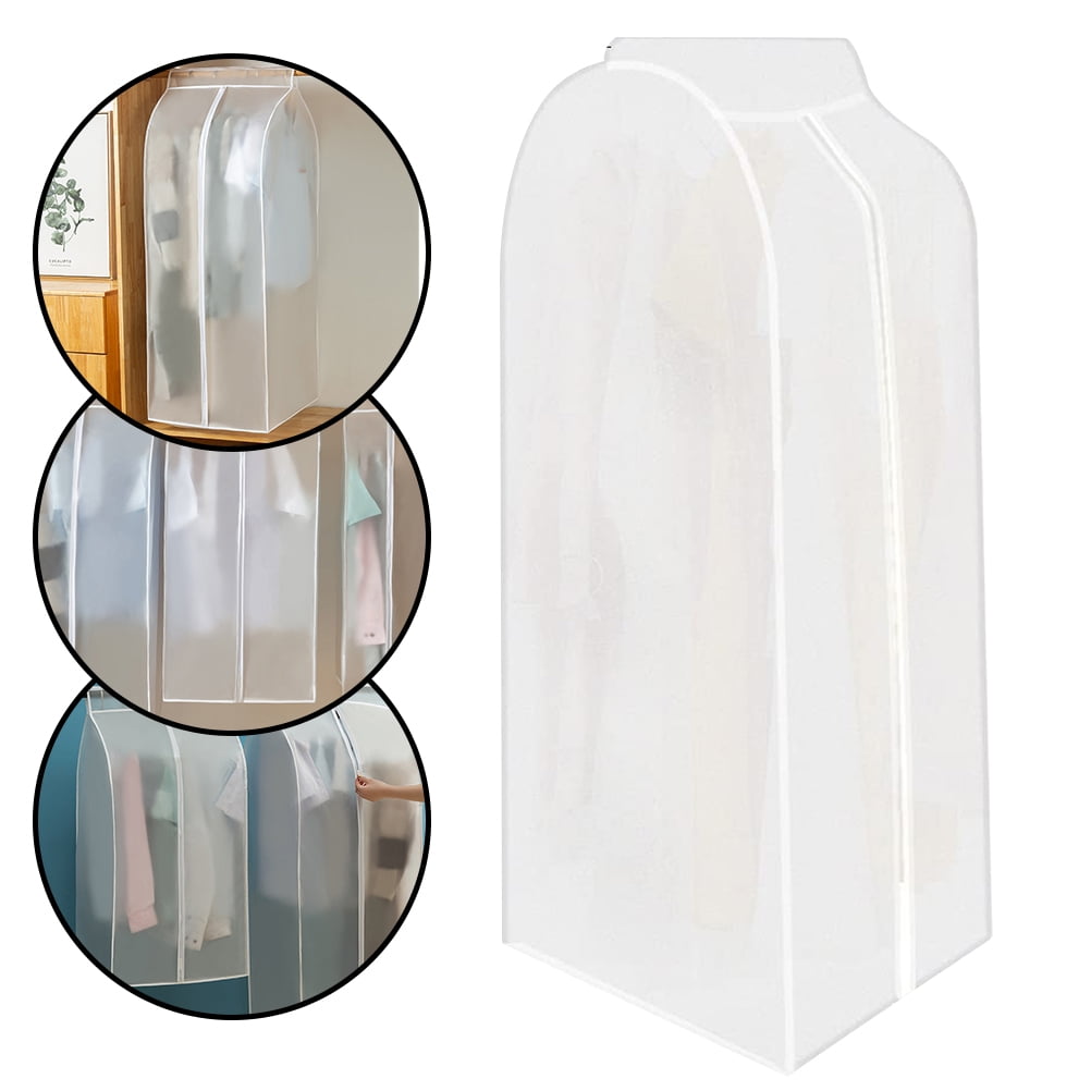 KALLORY 4 Storage Pouch White PEVA Simple Design for Clothes Hanging ...
