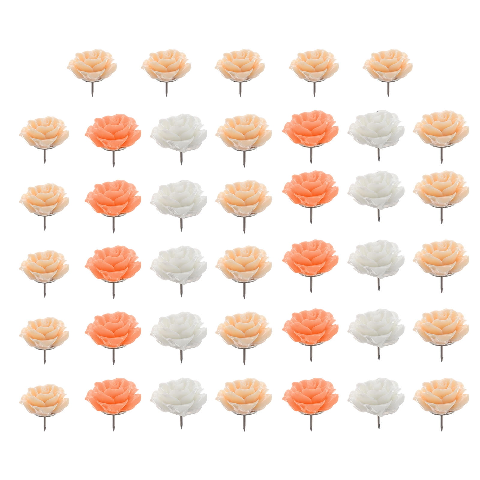 KALLORY 40Set Flower Shape Push Pin for Room and Study 1.8X1.8X1.6Cm ...