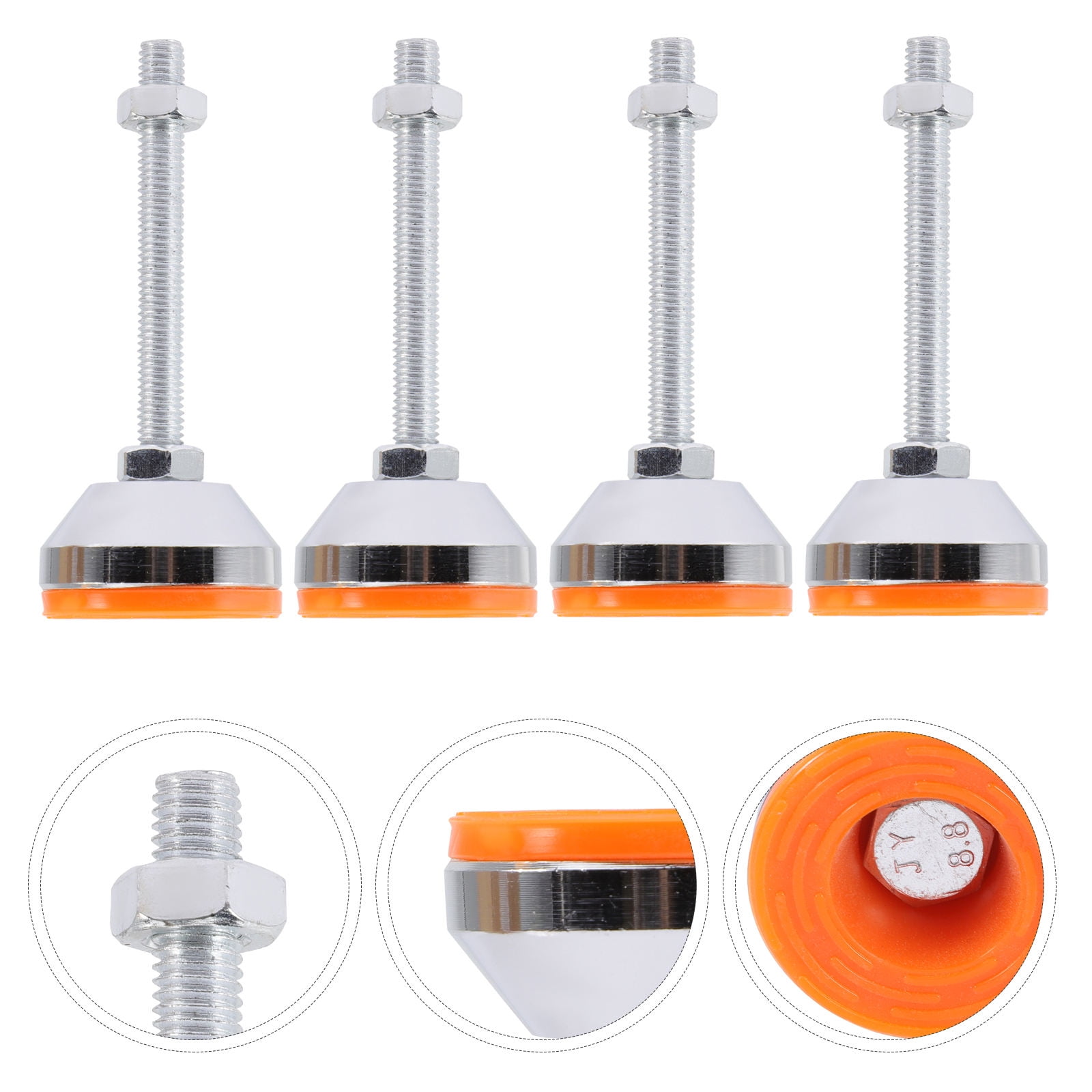 KALLORY 4Pcs Furniture Leg Leveler Silver for Homeowners and Product ...
