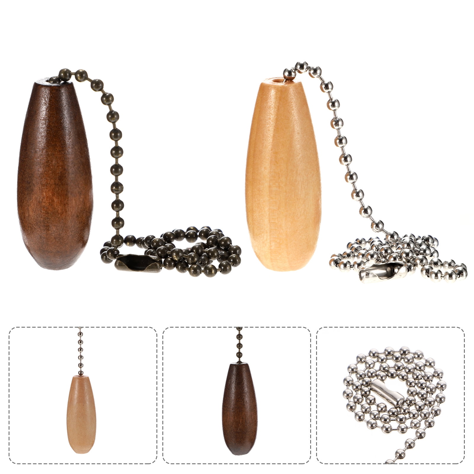 KALLORY 4Pcs Iron Pull Chain Pendant for Light Fixtures Bronze Color ...
