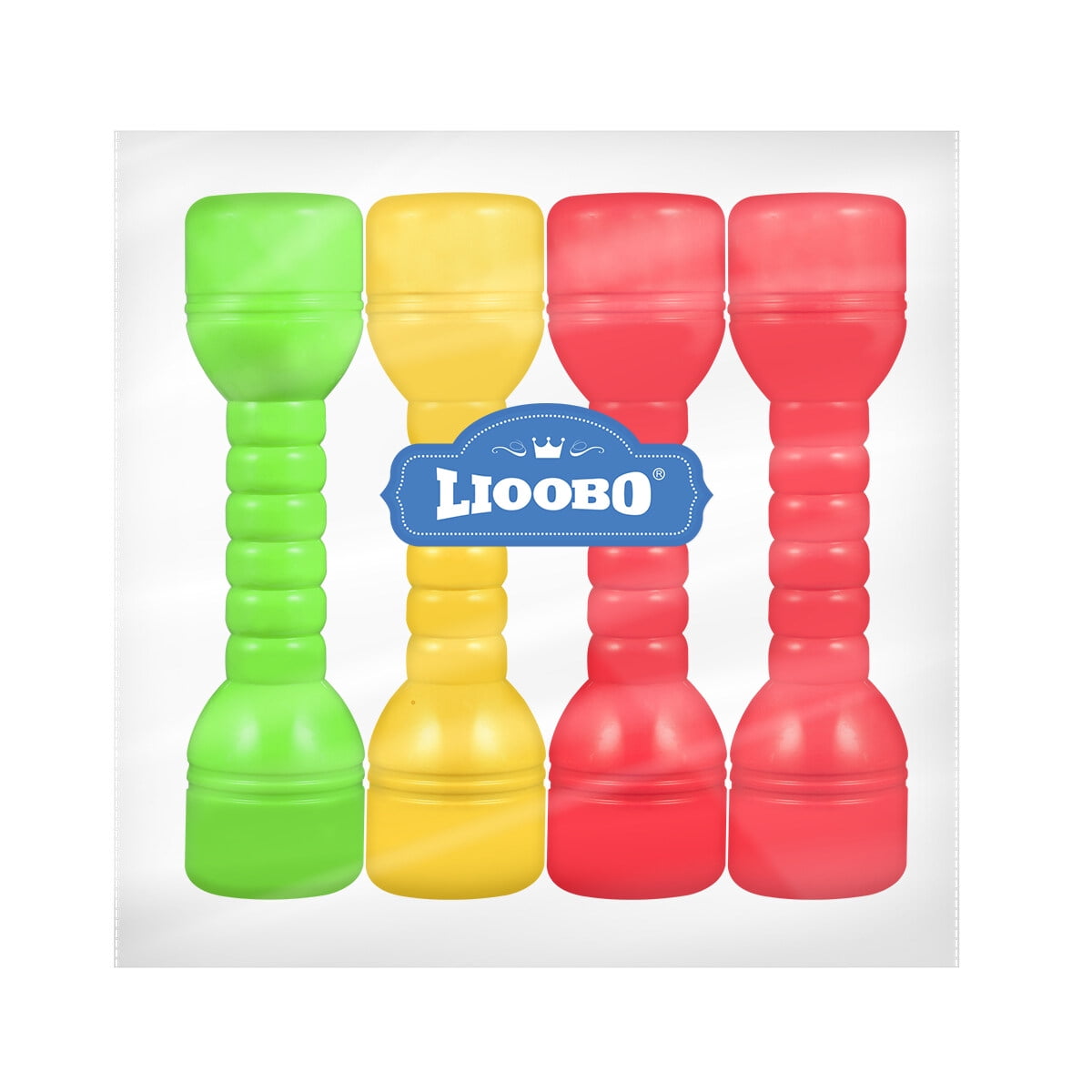 KALLORY 4-Piece Plastic Dumbbells Set, Assorted Colors, ABS Material ...