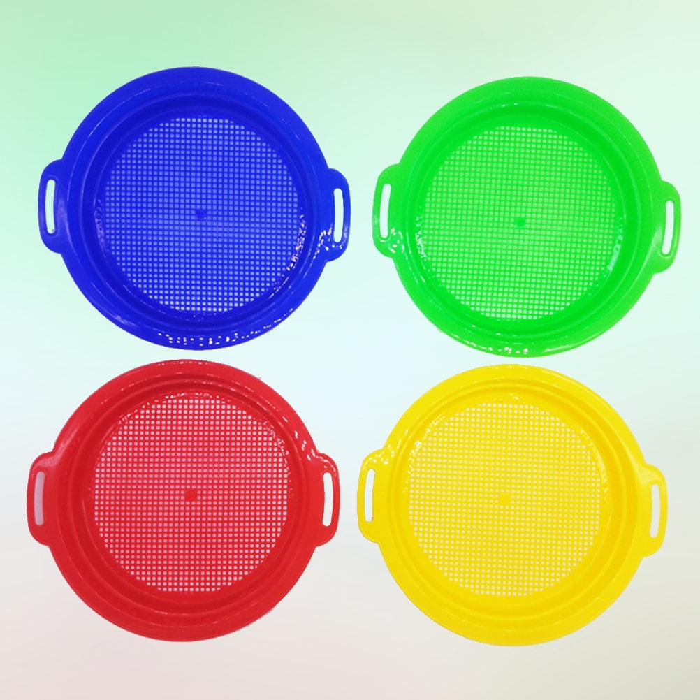 KALLORY 4Pcs Small Sand Sieve Toy for Kids with Square Shape for Beach ...