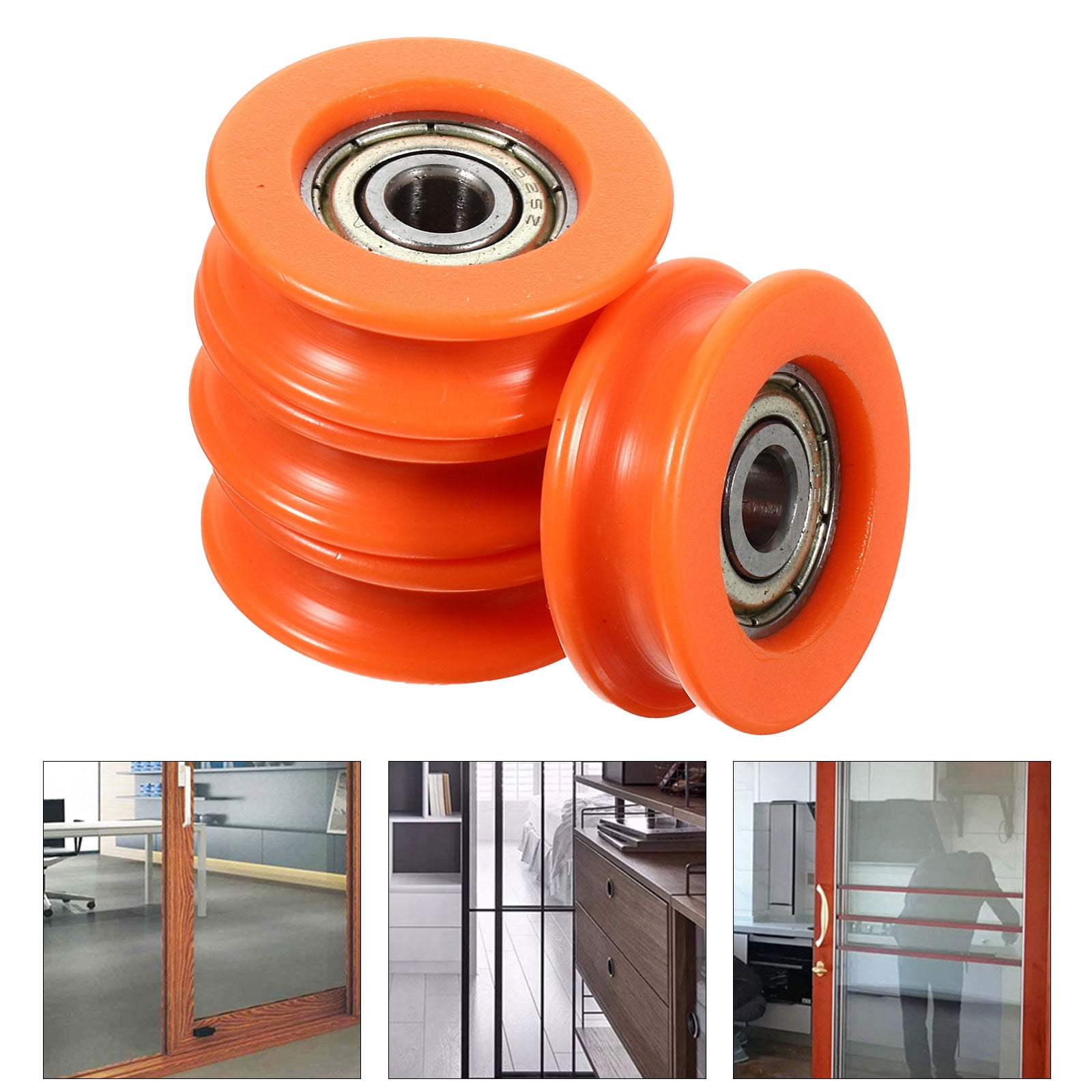 KALLORY 4Pcs U-Shaped Bearing Roller for Sliding Door Pulley with ...