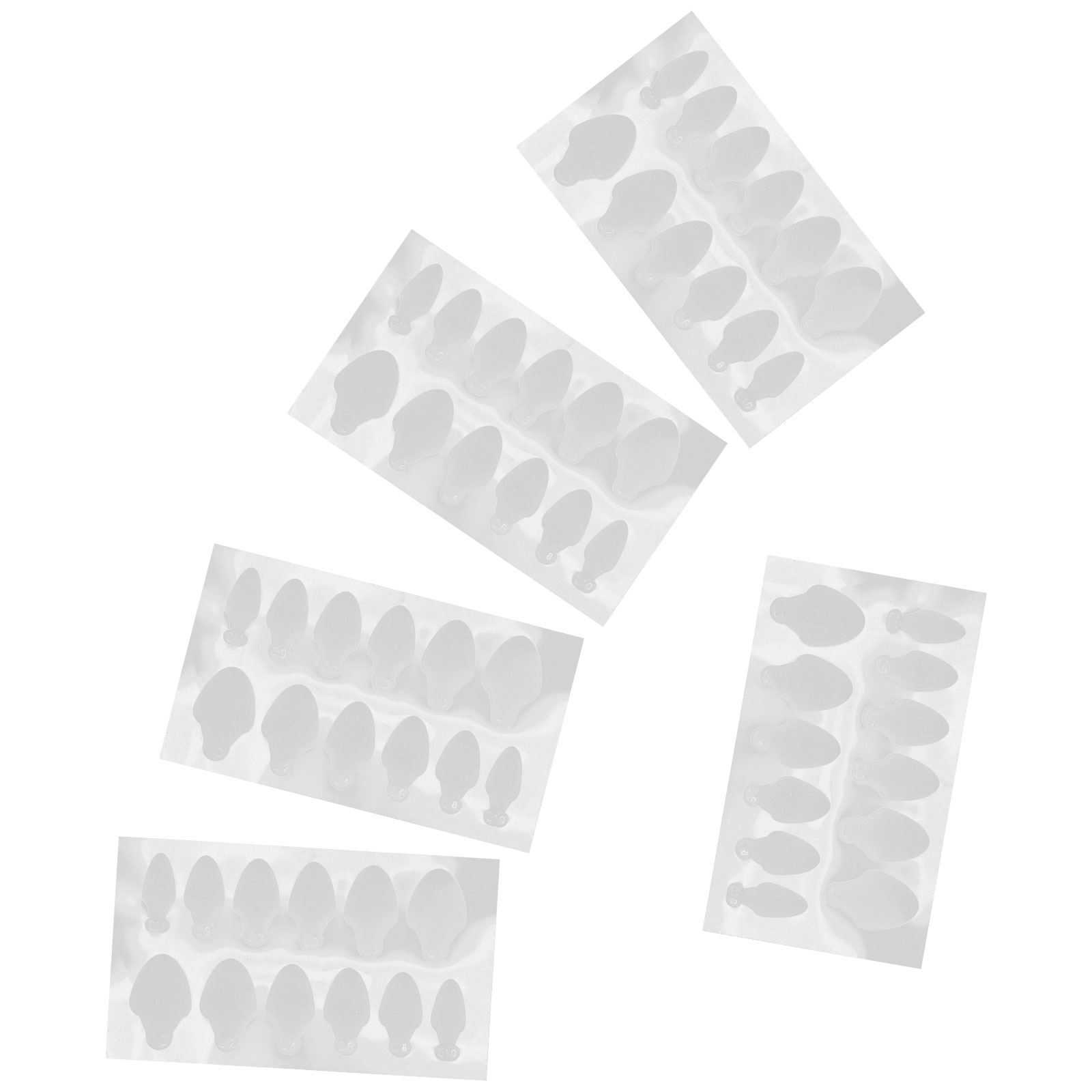 KALLORY 5 Sheets Transparent Polish Form Stickers French Nail Tips ...