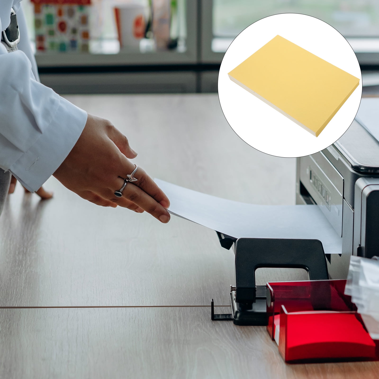 KALLORY 50 Sheets Printer Paper A5 Craft Scrapbook Printable Golden ...