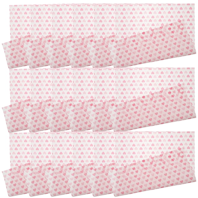 KALLORY 50 Sheets Waxed Paper for Food Pink Rectangular Oil Proof Safe ...