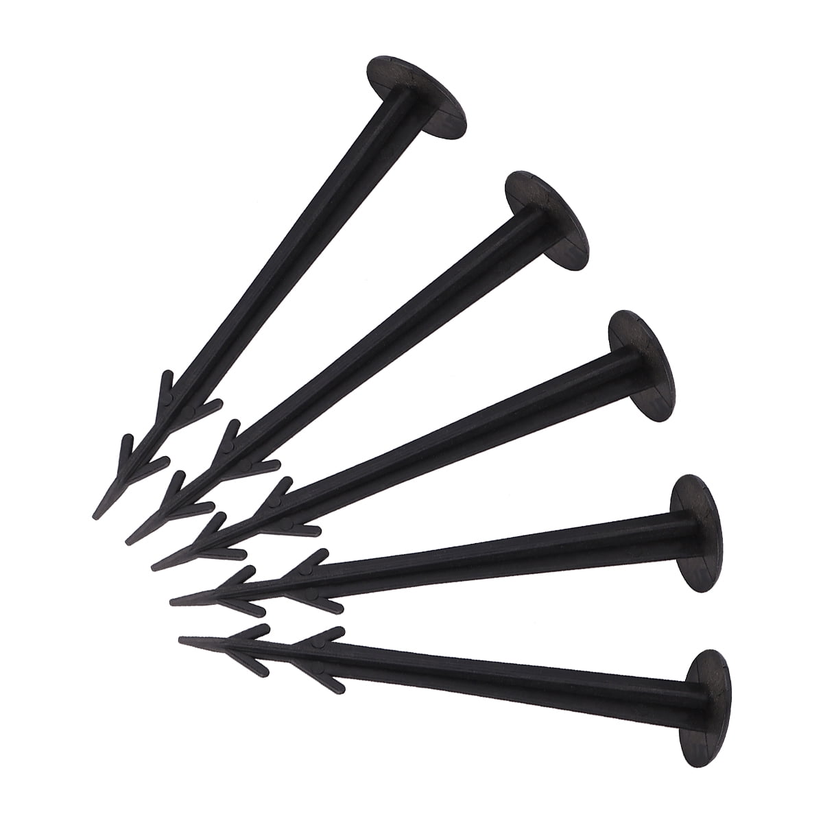 KALLORY 50Pcs Black Plastic Tent Peg for Securing Membrane and Firm ...