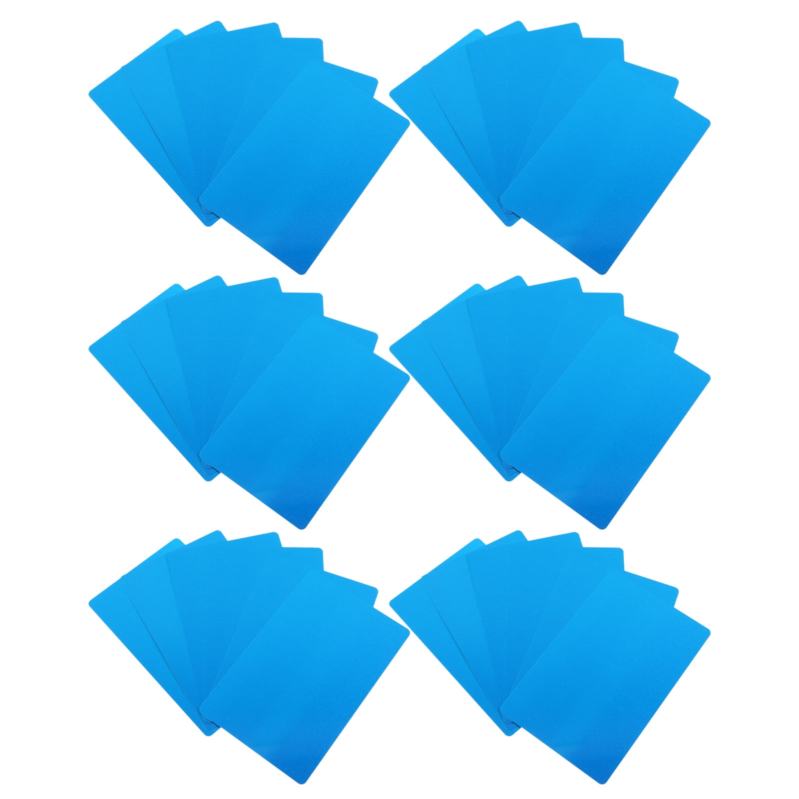 KALLORY 50Pcs Blue Aluminium Alloy Engrave Printable Name Card for ...