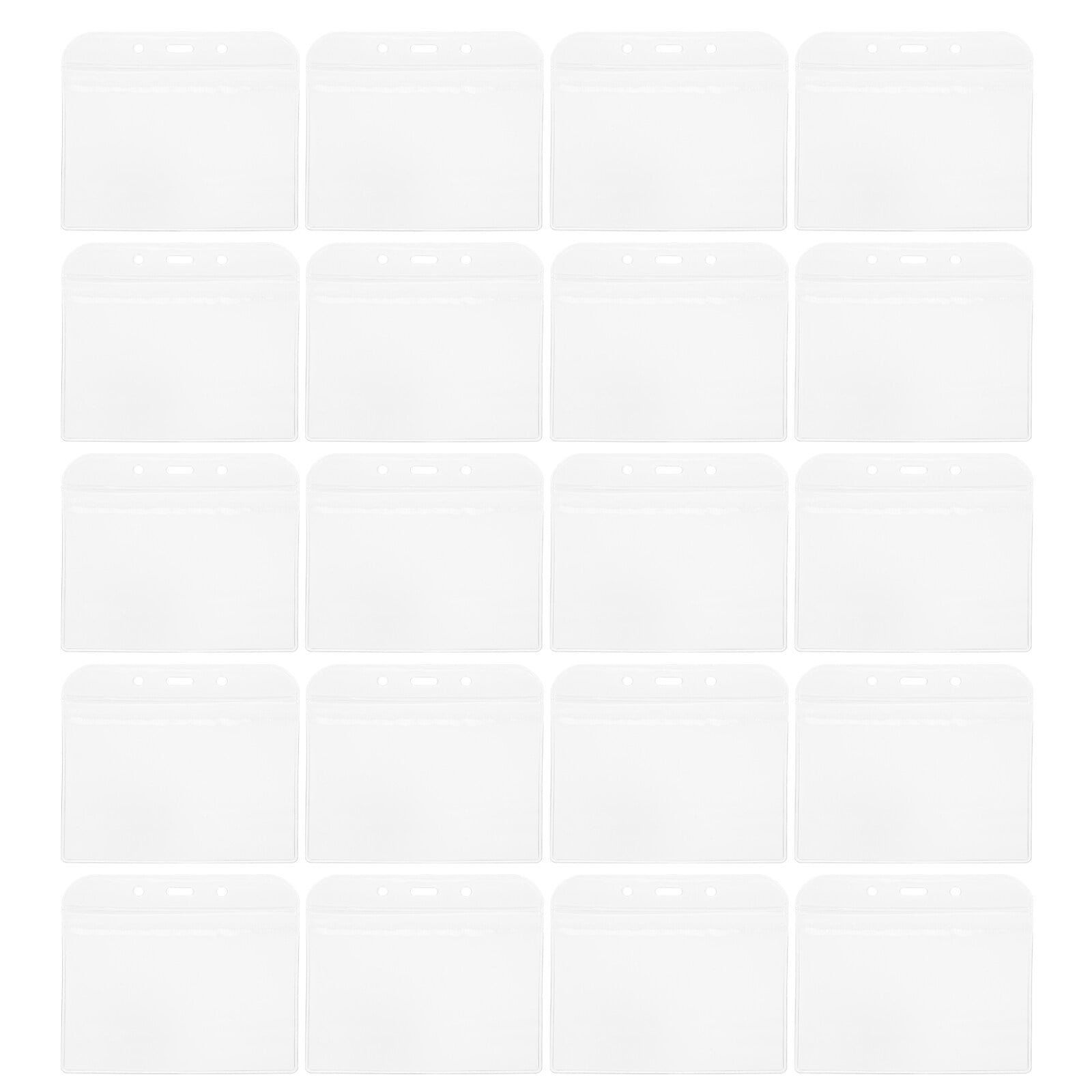 KALLORY 50Pcs Clear PVC ID Card Cover for Work and Personal Use ...