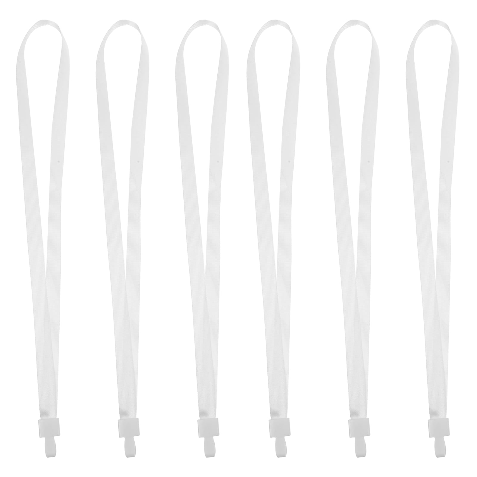 KALLORY White PP Lanyards for Badges, Keys, ID Holders, Multi-Purpose ...