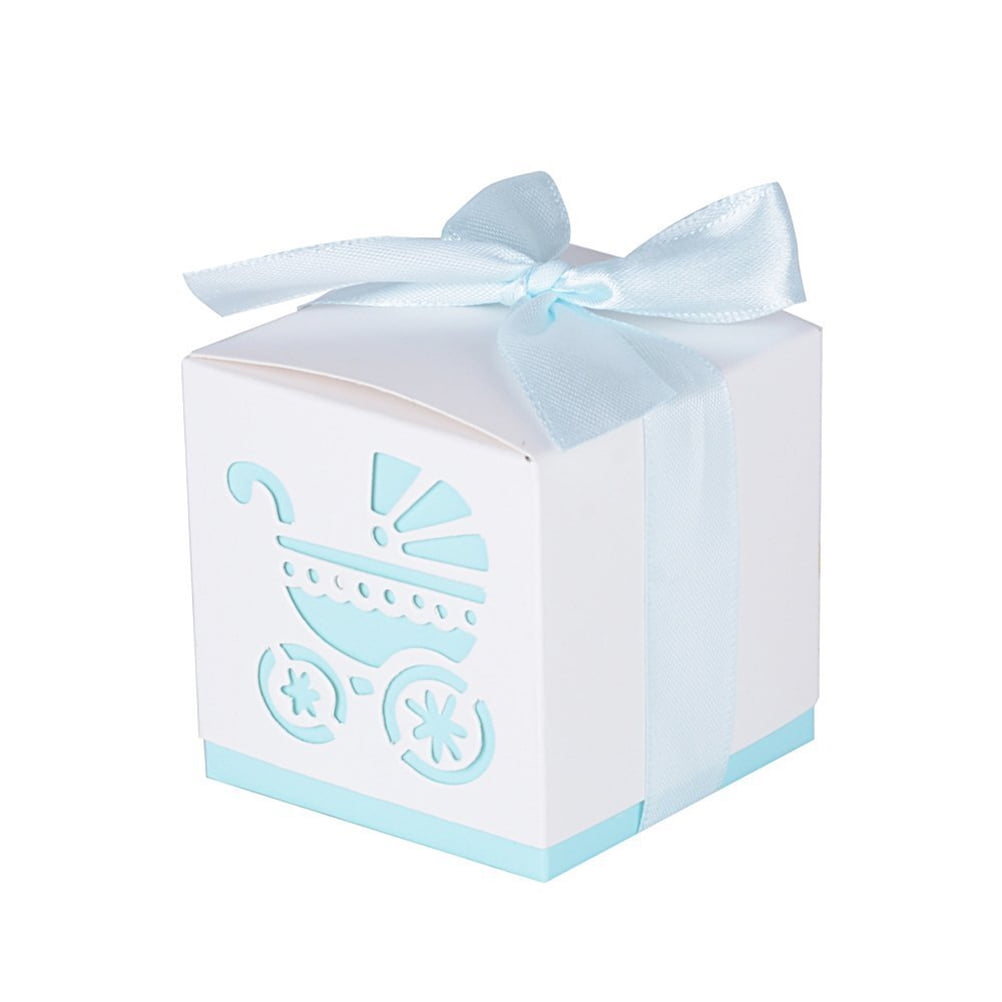 KALLORY 50Pcs Sky-Blue Square Paper Candy present Boxes for Theme ...