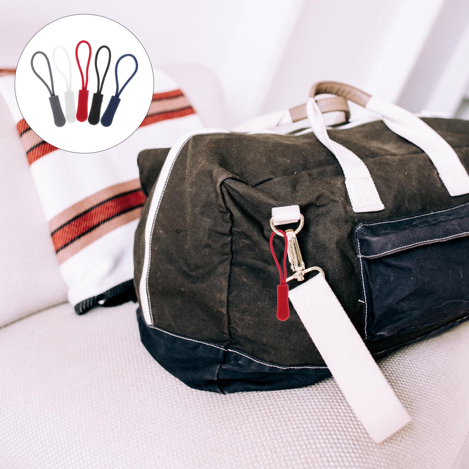 KALLORY 50Set Backpack Zipper Pull for Luggage Bags Clothing with Black ...