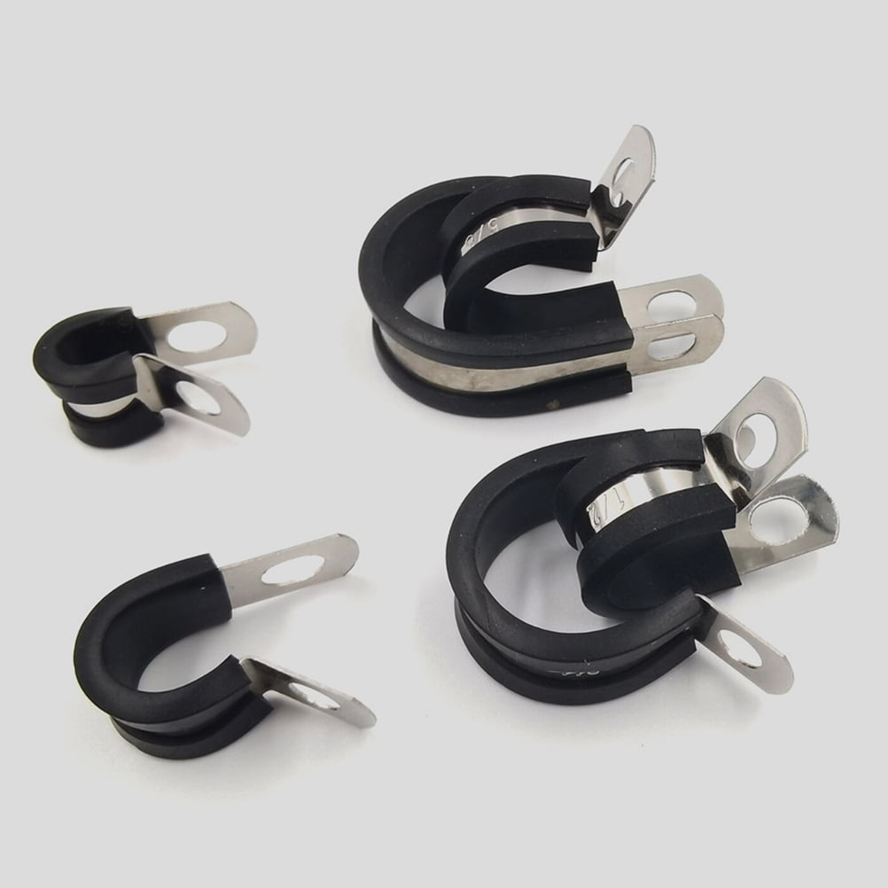 KALLORY 50Set Small Hose Clamps Assorted Color Tube Pipe Clamp with ...