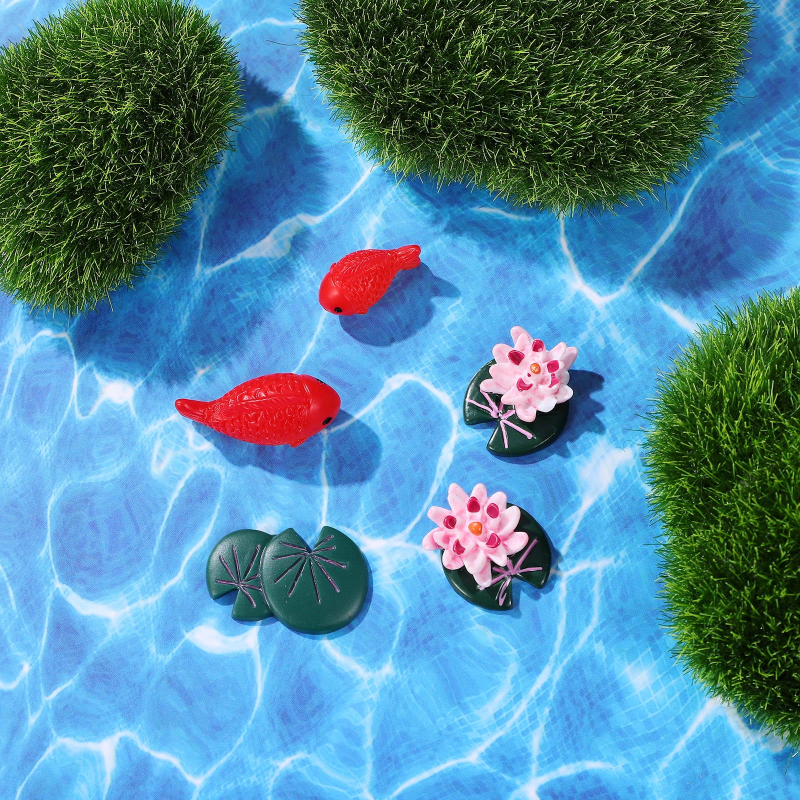 KALLORY Mini Landscape Sand Basing Dark Blue Plastic 5Pcs - Walmart.com